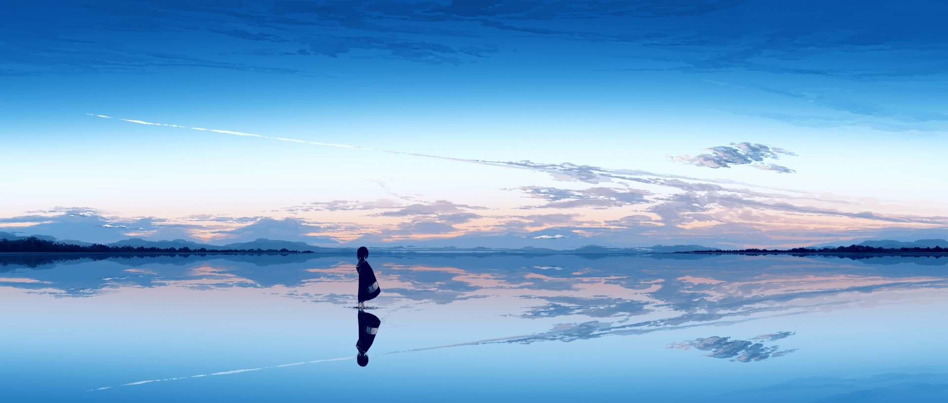 Download Reflection Sky Anime Girl Anime Girl Sky Anime 4k Ultra HD ...