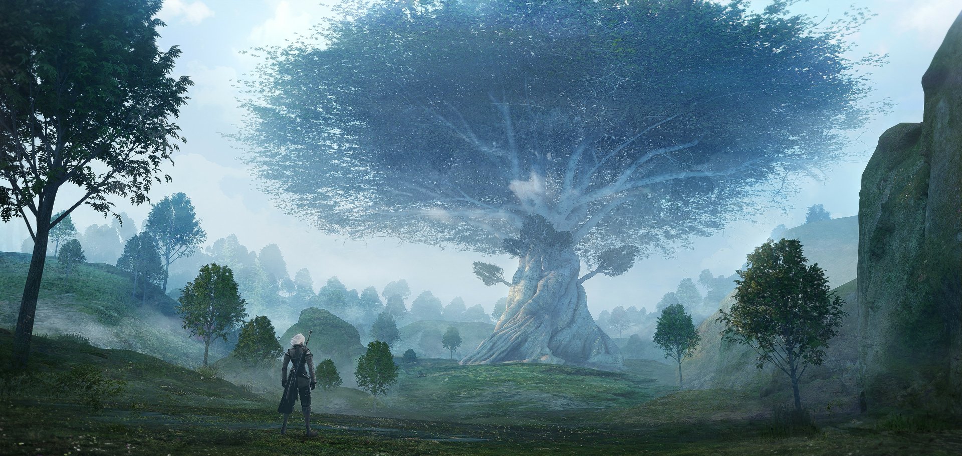 Download Tree Video Game NieR Replicant HD Wallpaper by Rutger van de Steeg
