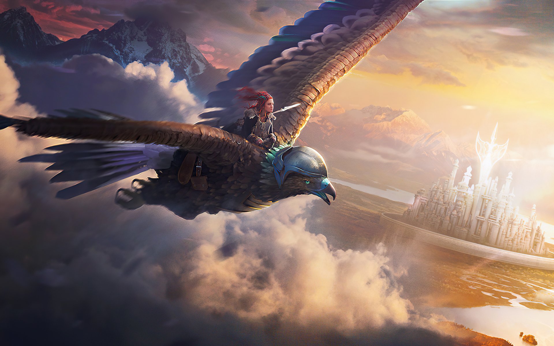 Download City Fantasy Bird Fantasy City HD Wallpaper by Phase Runner ...