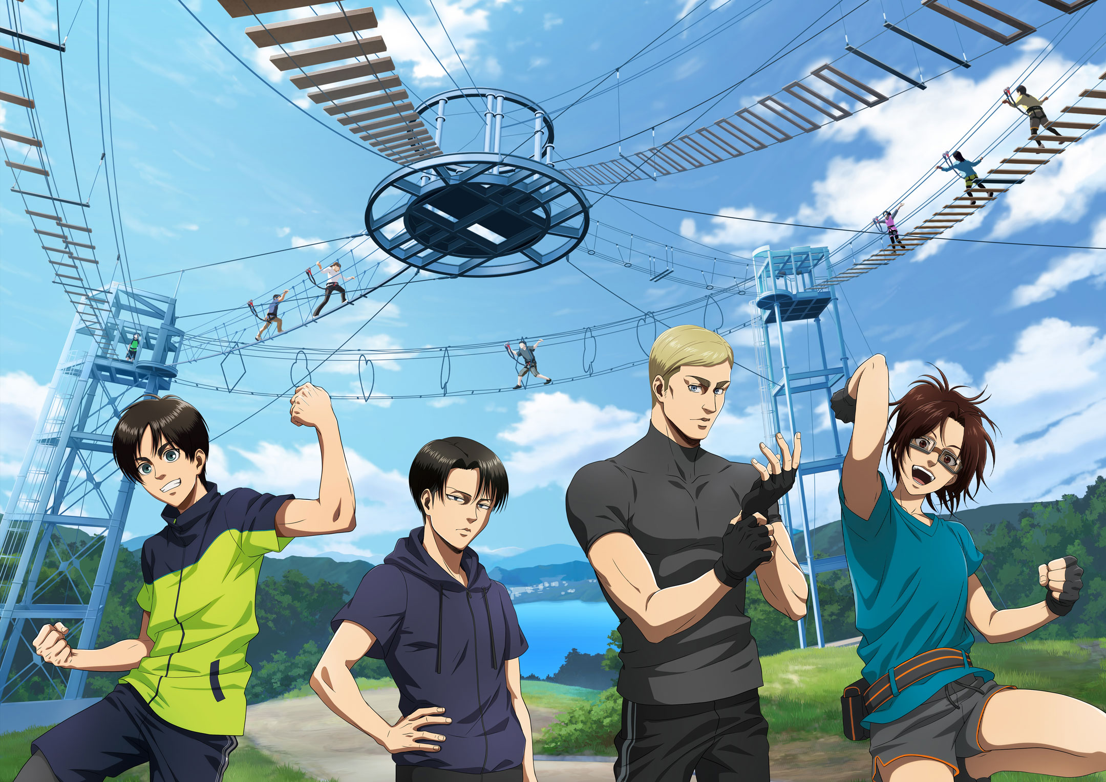 Download Hange Zoë Eren Yeager Levi Ackerman Erwin Smith Anime Attack ...