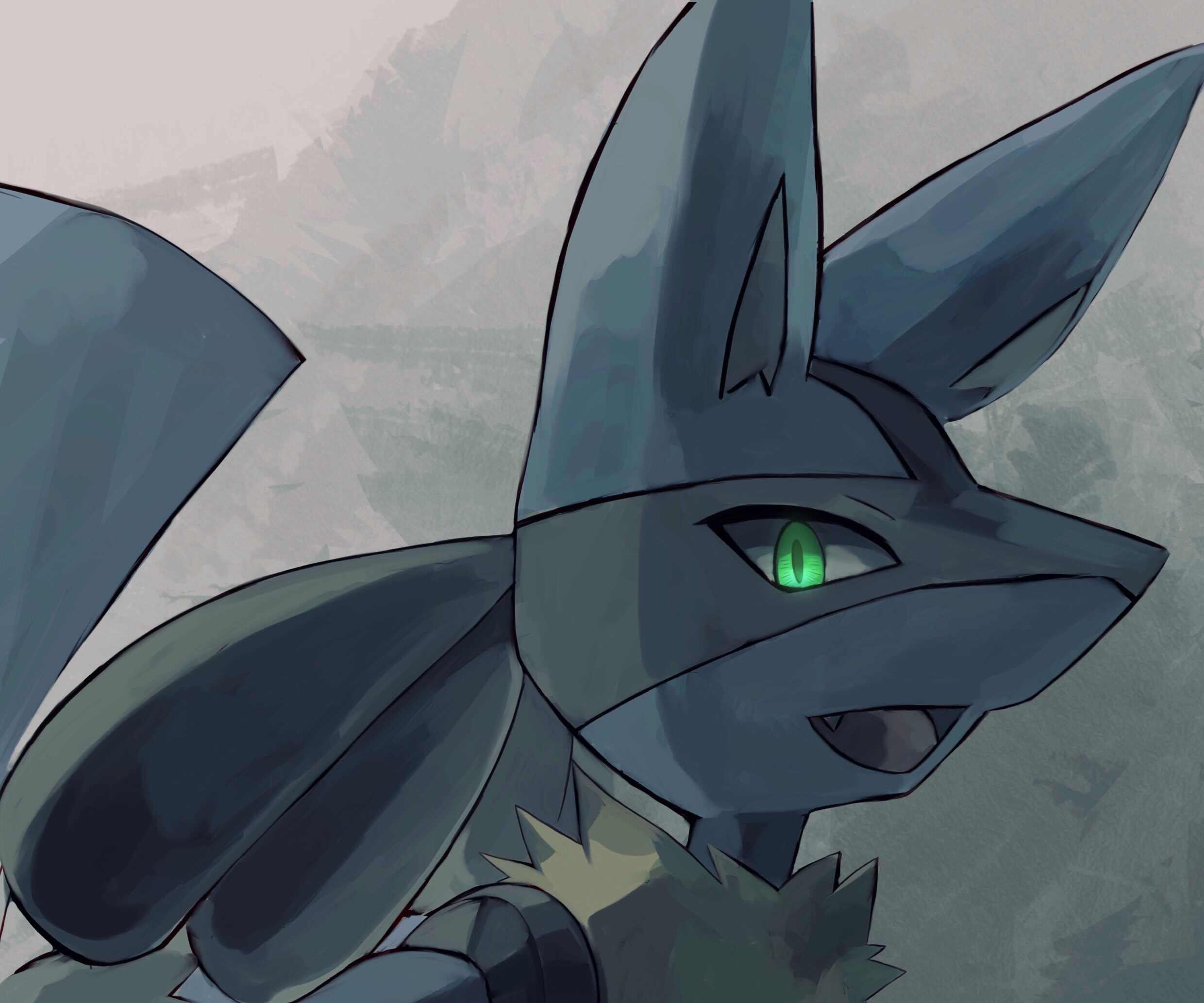 Lucario HD Anime Wallpaper – Fierce Pokémon Artistry