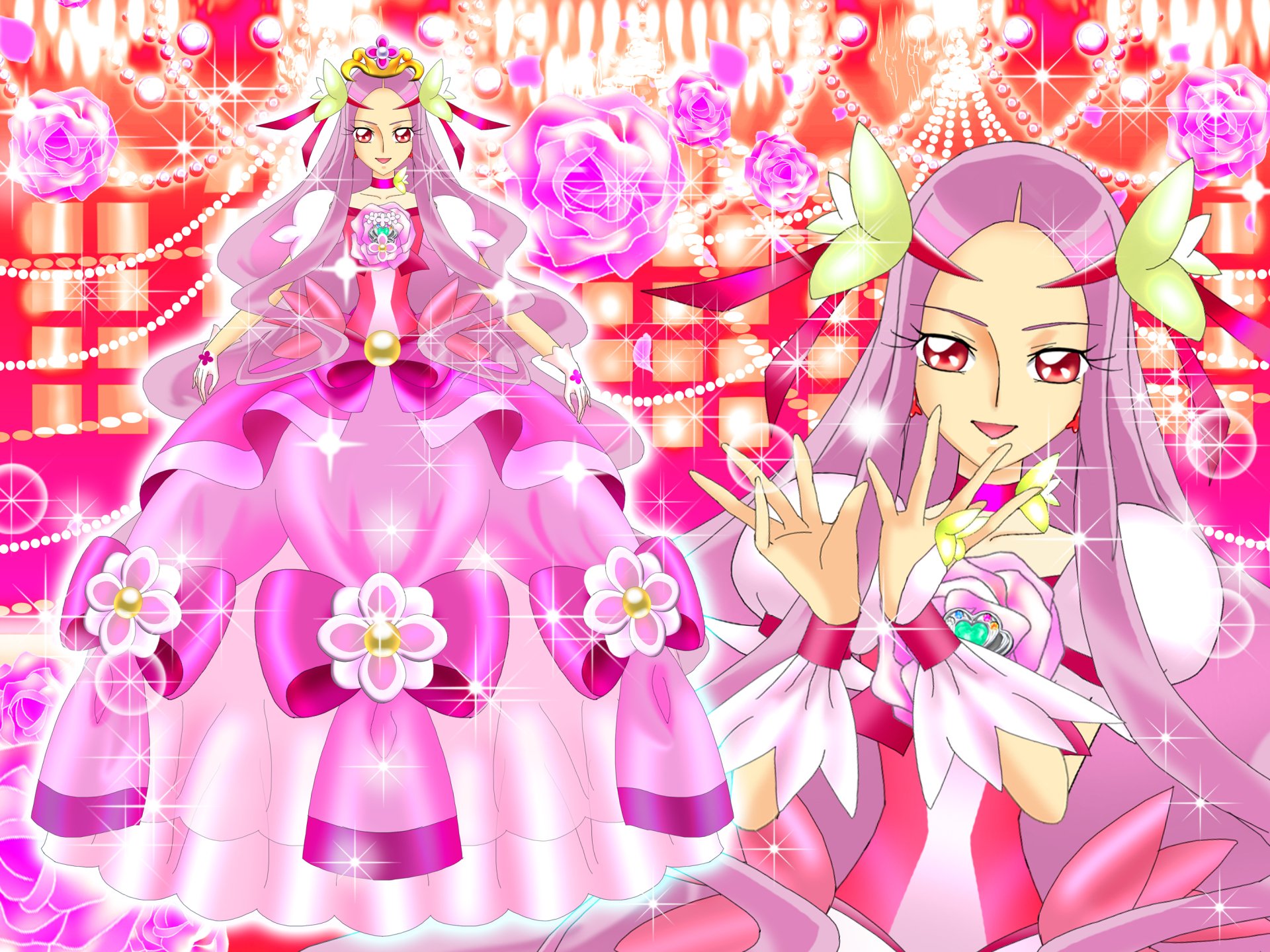 Download Kaoruko Hanasaki Cure Flower Anime Heartcatch Precure! HD ...
