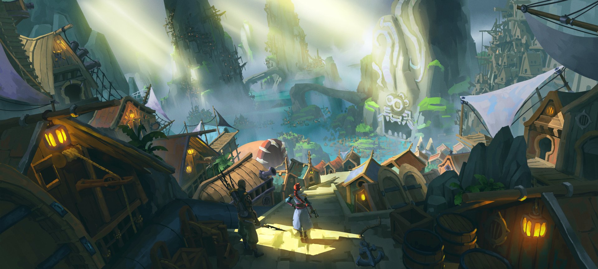 Arcane TV Show HD Wallpaper: Mystical Village Awakens by Florent Boston