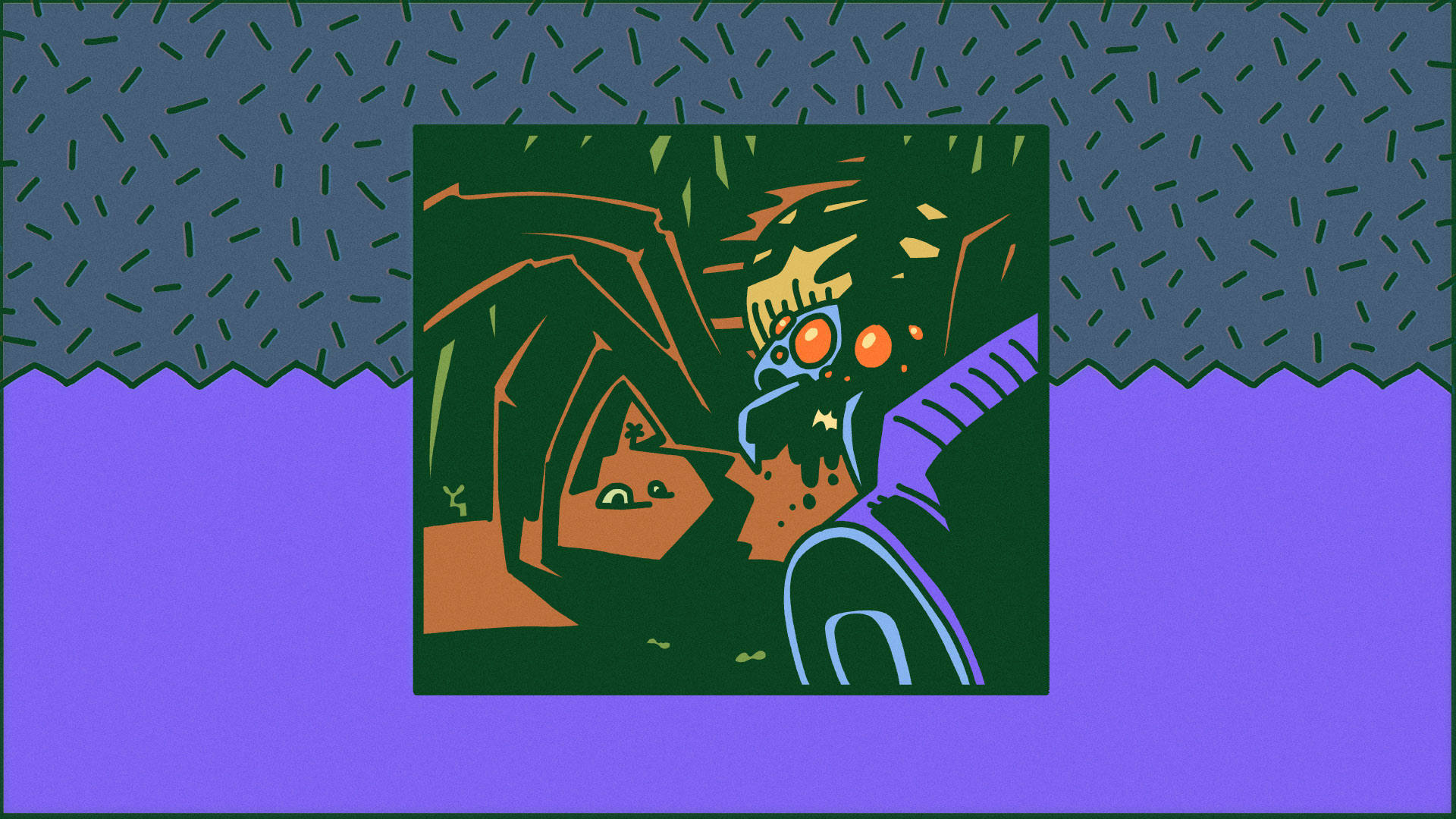 Surreal Creature Encounter - HD Grounded Theme Wallpaper