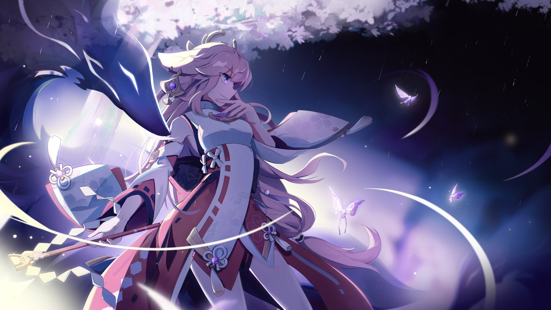 Yae Miko — Guuji of Grand Narukami Shrine | 4K Genshin Impact Wallpaper ...