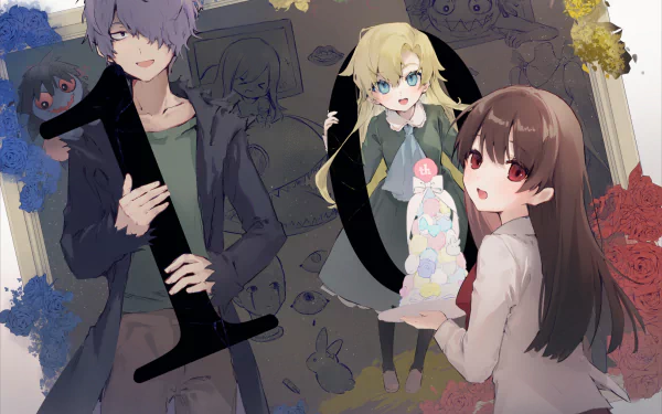 HD Wallpaper of Ib and Gary from the 2012 Video Game Ib by swd3e2