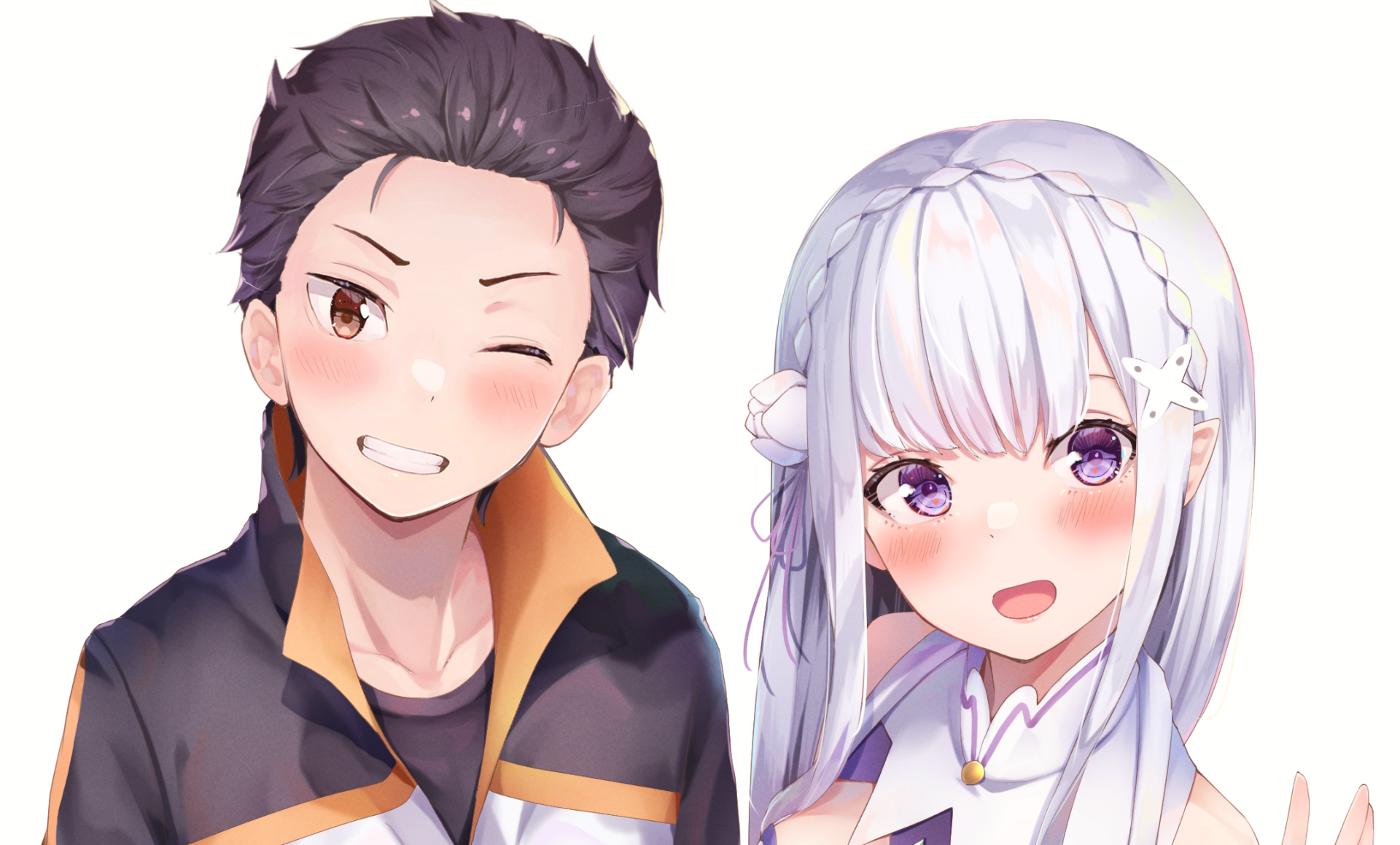 Download Emilia (Re:ZERO) Subaru Natsuki Anime Re:Zero - Starting Life ...