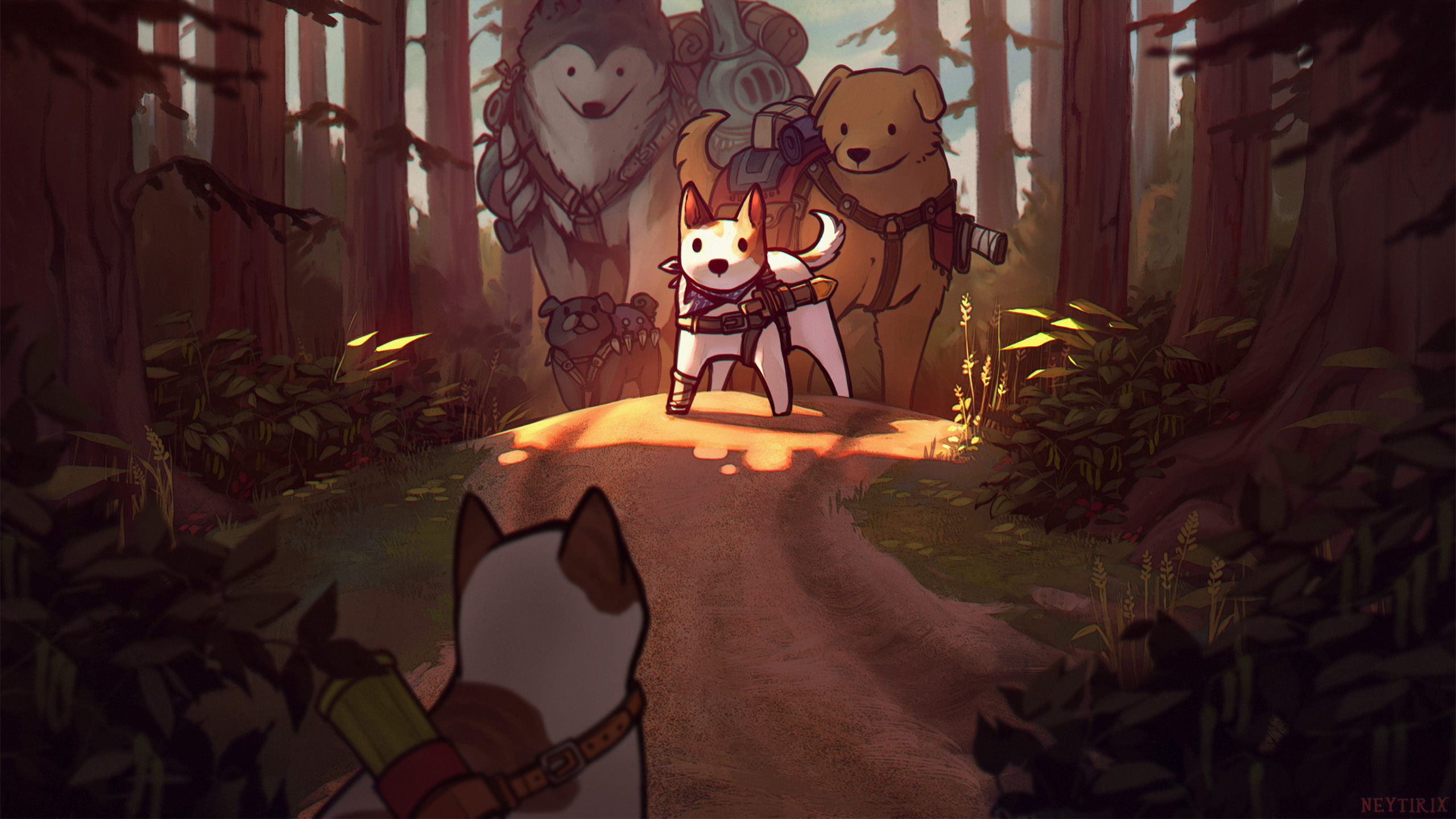 Mystic Forest Guardians: Fantasy Dogs on a Heroic Quest – HD Animal ...
