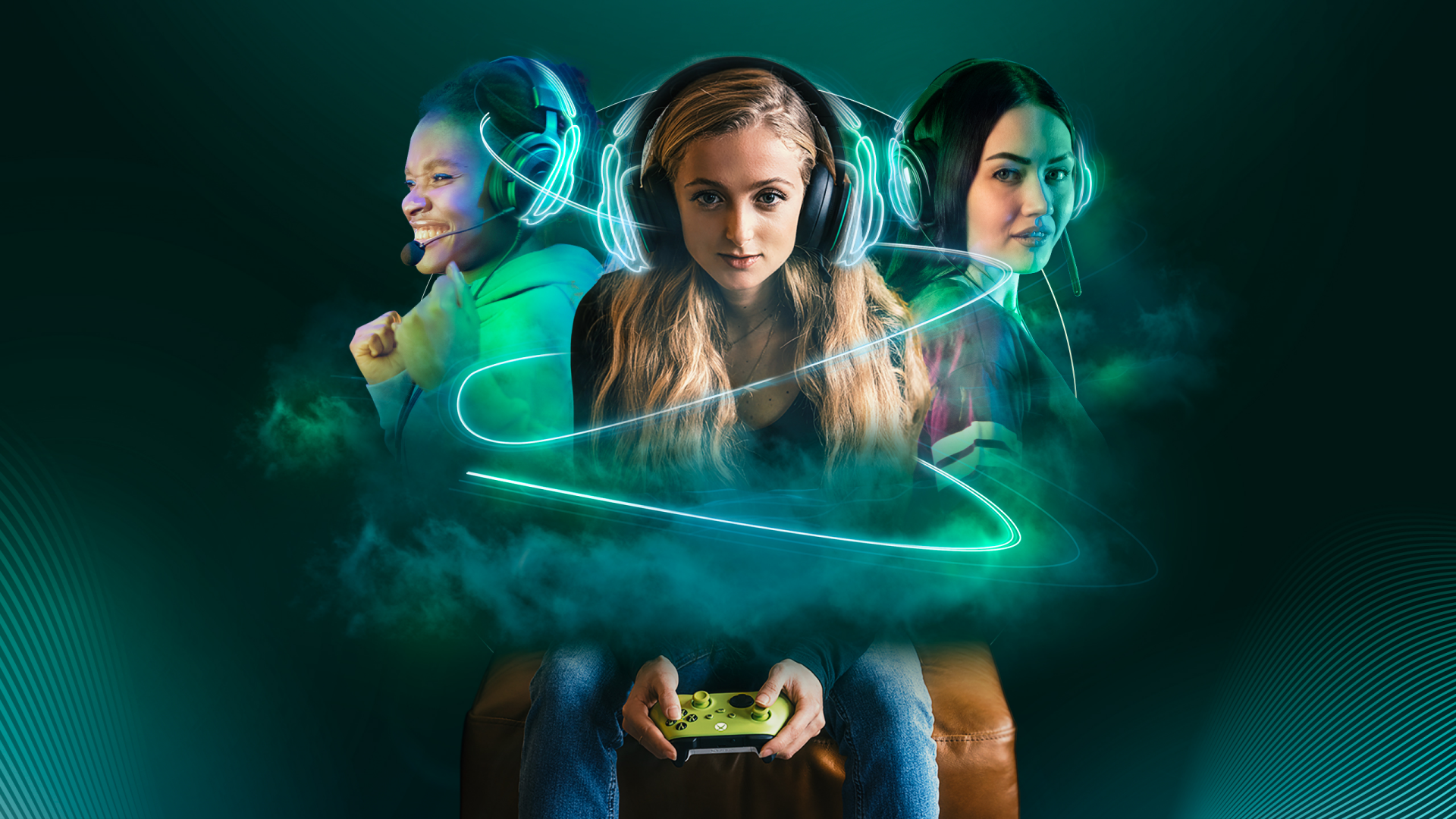 Download Video Game Gamer Headphones Esports Women Gamers HD Wallpaper ...