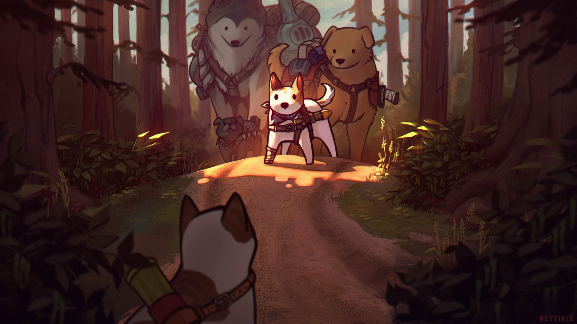 Mystic Forest Guardians: Fantasy Dogs on a Heroic Quest – HD Animal ...