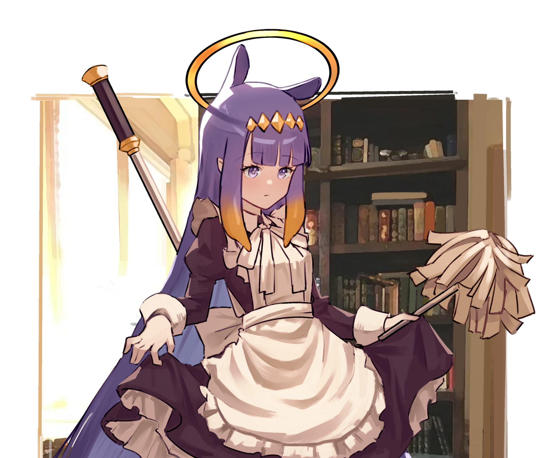 Download Maid Hololive Ninomae Ina'nis Anime Virtual Youtuber HD Wallpaper