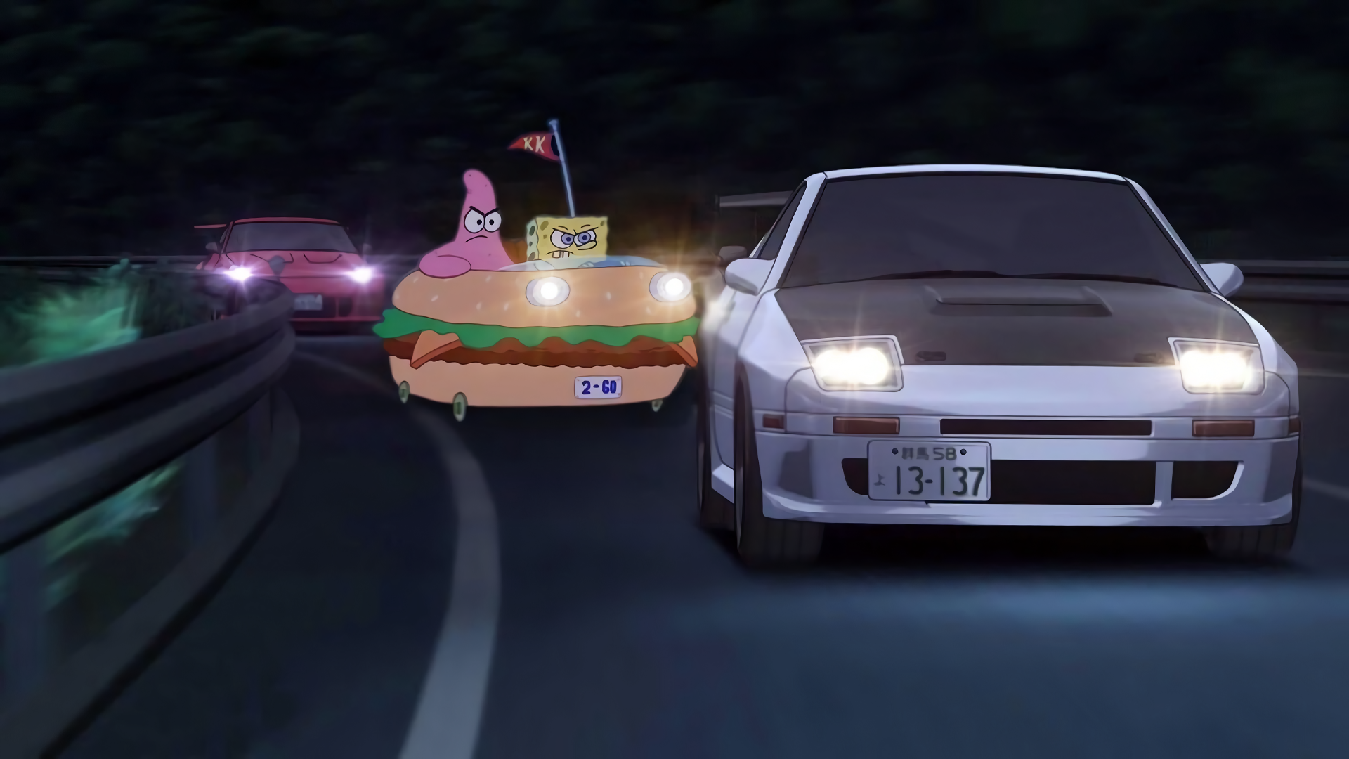 SpongeBob’s Patrick Drifts in 4K Ultra HD – Animated TV Show Wallpaper