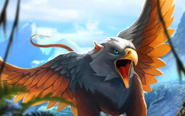 Majestic Griffin-Falcon Fantasy HD Wallpaper by Kree'arra