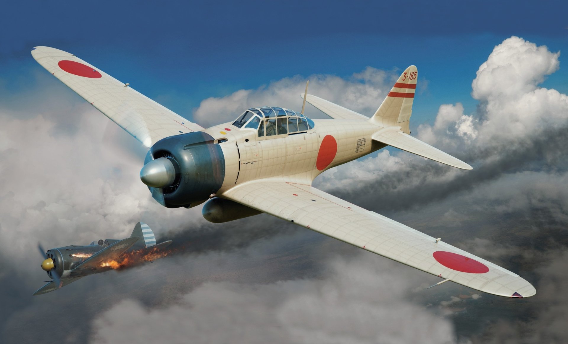 Download Military Nakajima A6M2-N HD Wallpaper | 2048x1243 | Wallpaper ...