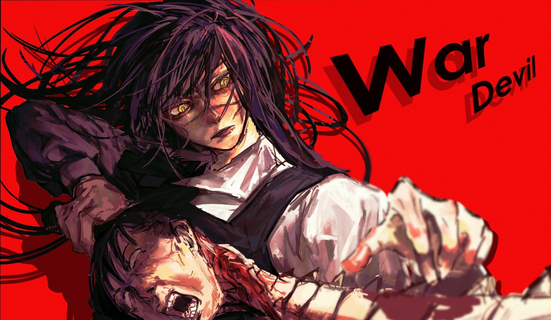 Download War Devil Asa Mitaka Anime Chainsaw Man 4k Ultra HD Wallpaper ...