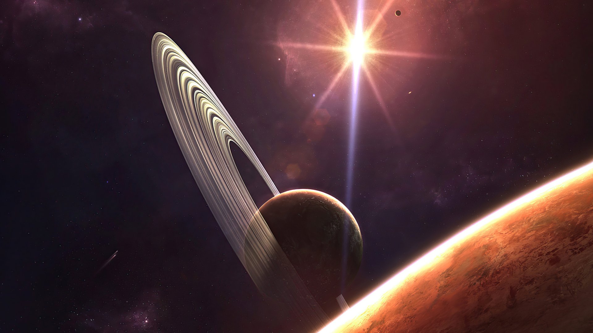 Download Sci Fi Planetary Ring HD Wallpaper by gucken