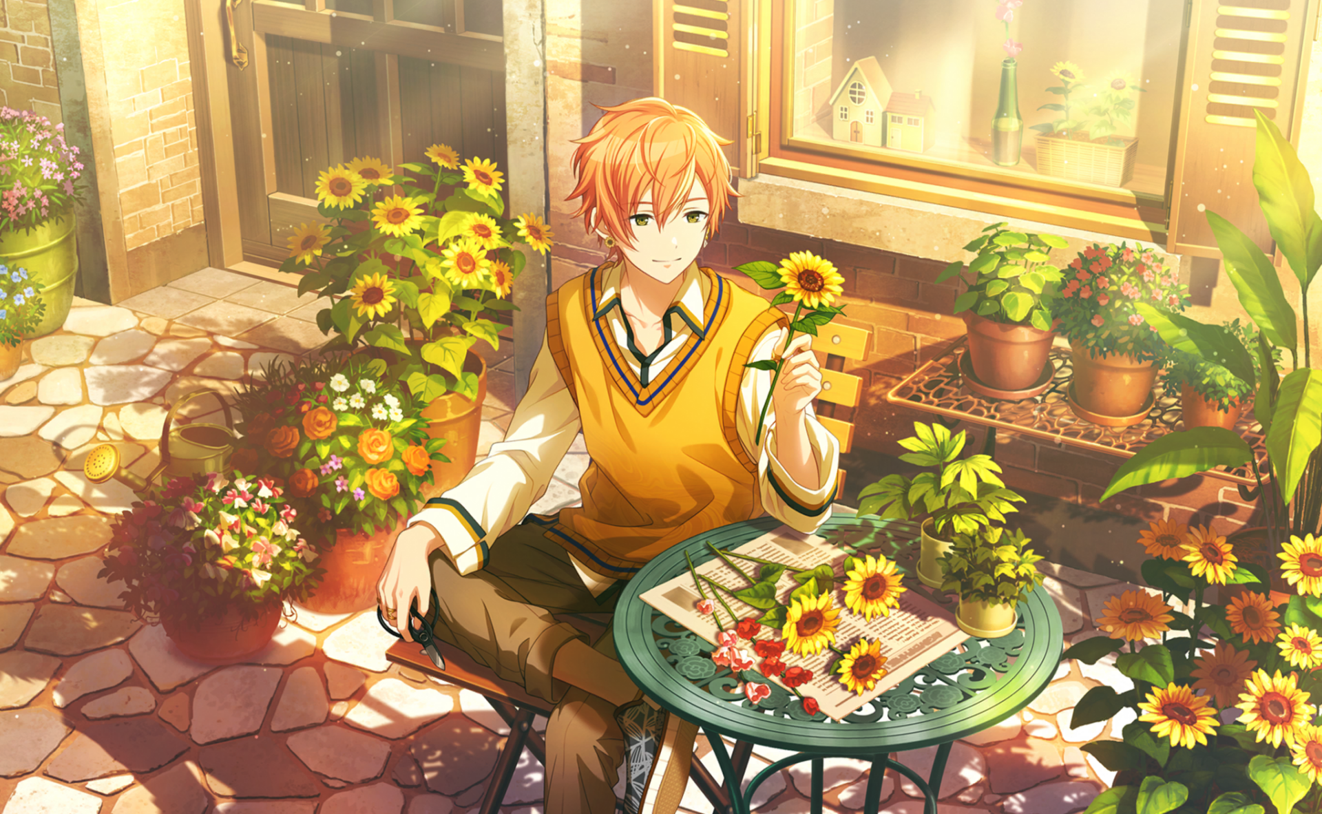 Shinonome Akito in Bloom - Project Sekai HD Wallpaper Celebration
