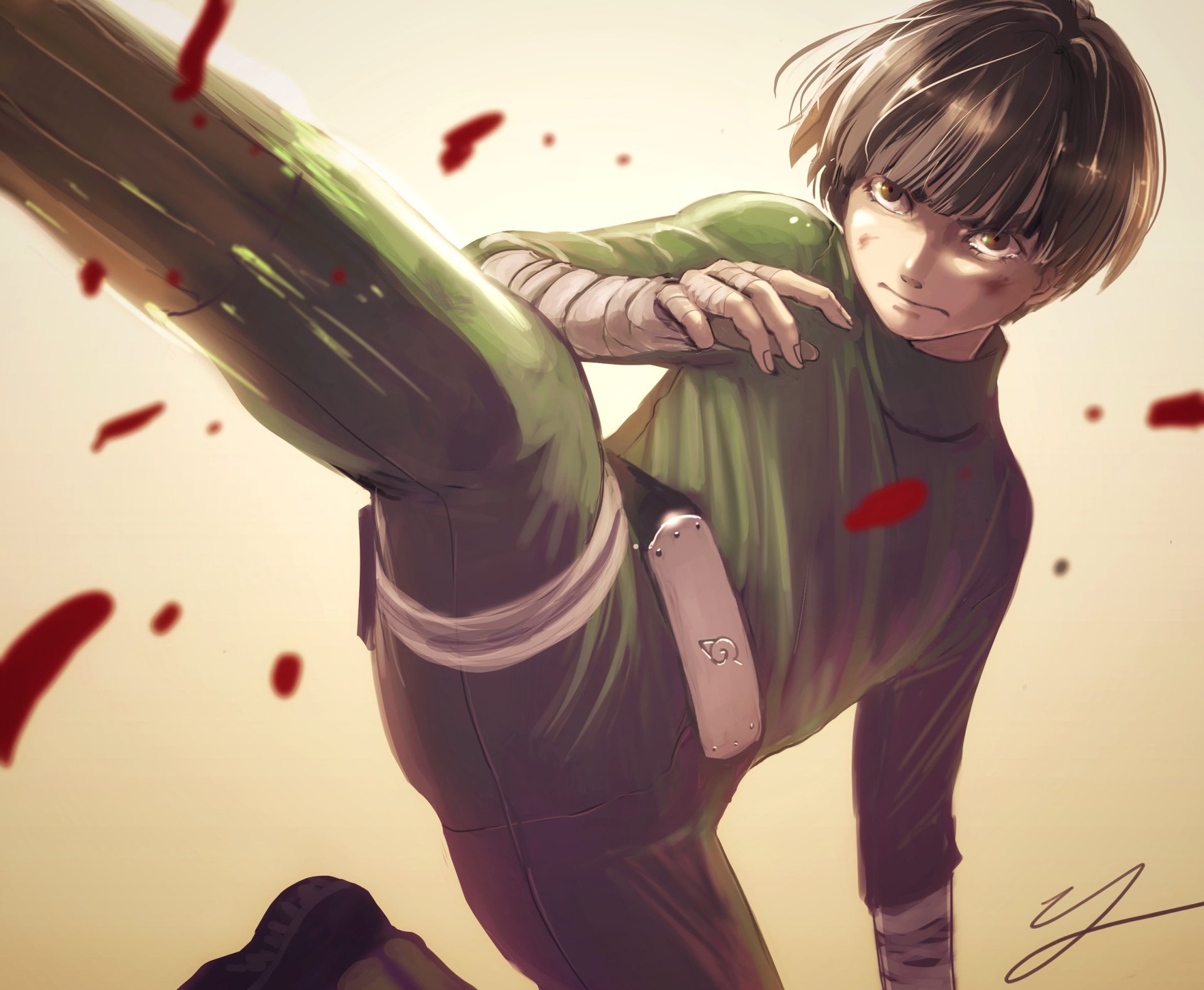 Rock Lee — Unbreakable Resolve (HD Naruto Wallpaper) by Y