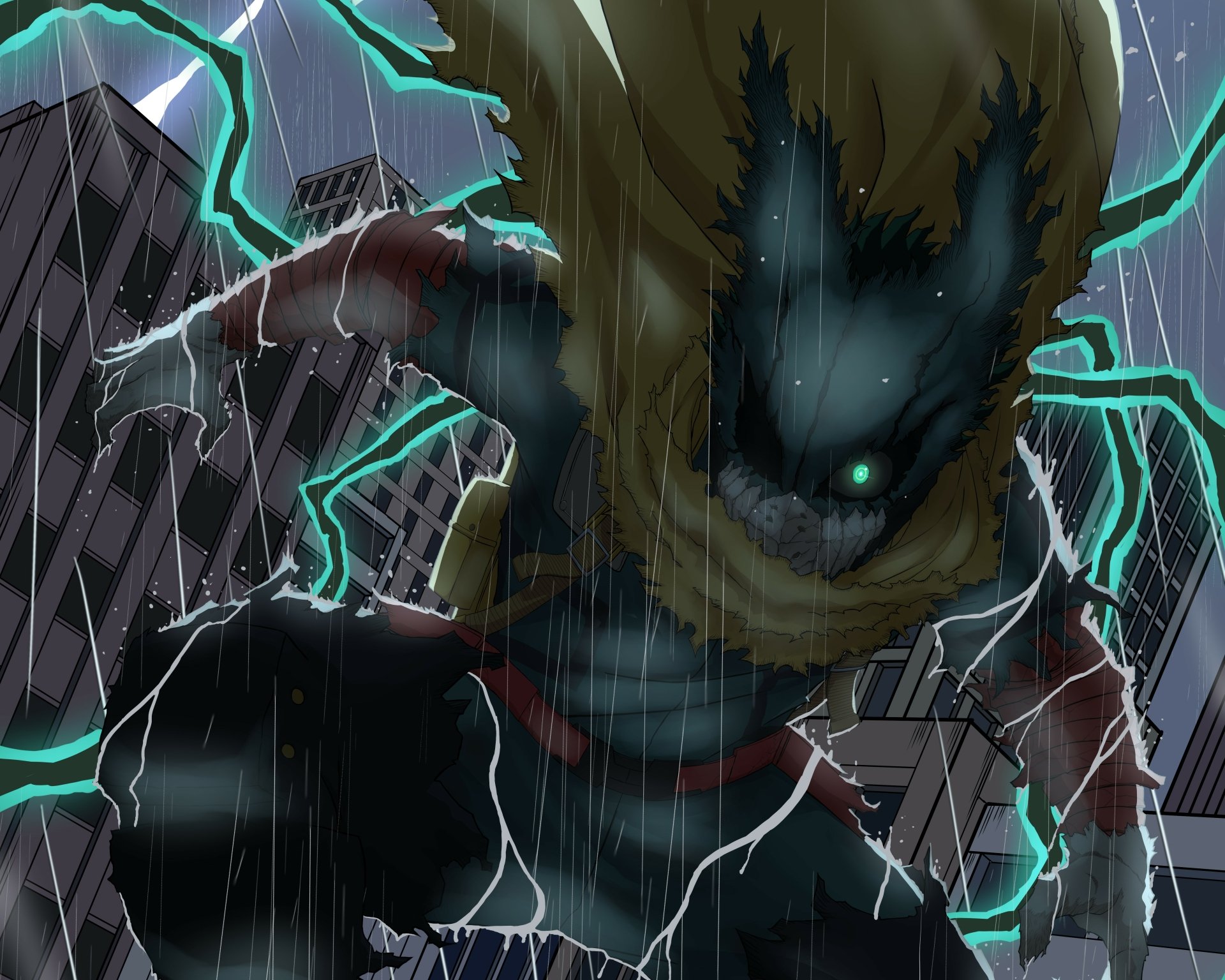 Izuku Midoriya Thunderstorm | 4K Ultra HD My Hero Academia Wallpaper by 圭喜