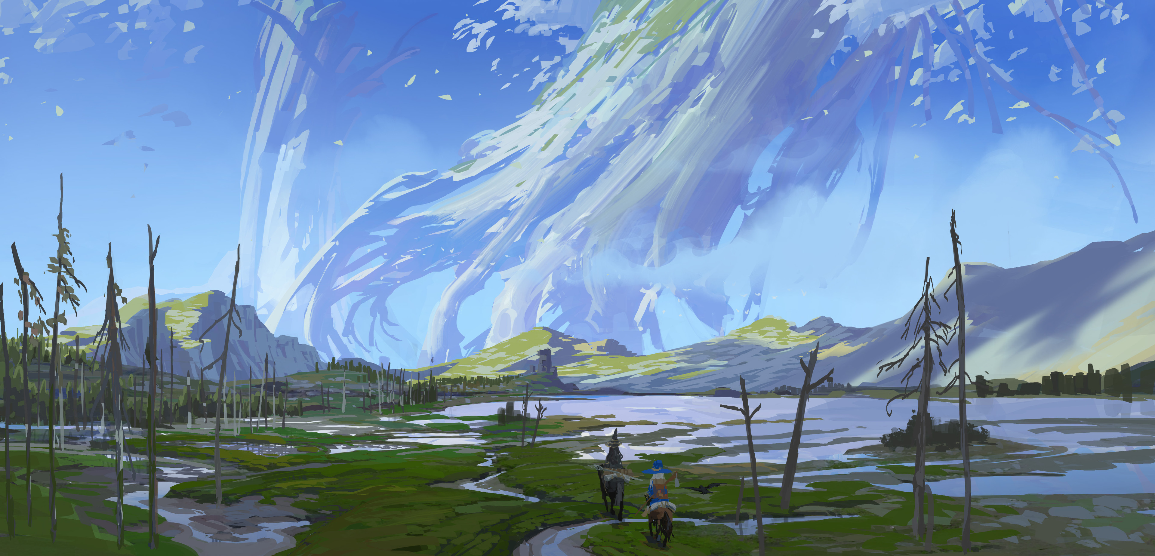 Download Fantasy Landscape Fantasy Landscape HD Wallpaper by Jef Wu