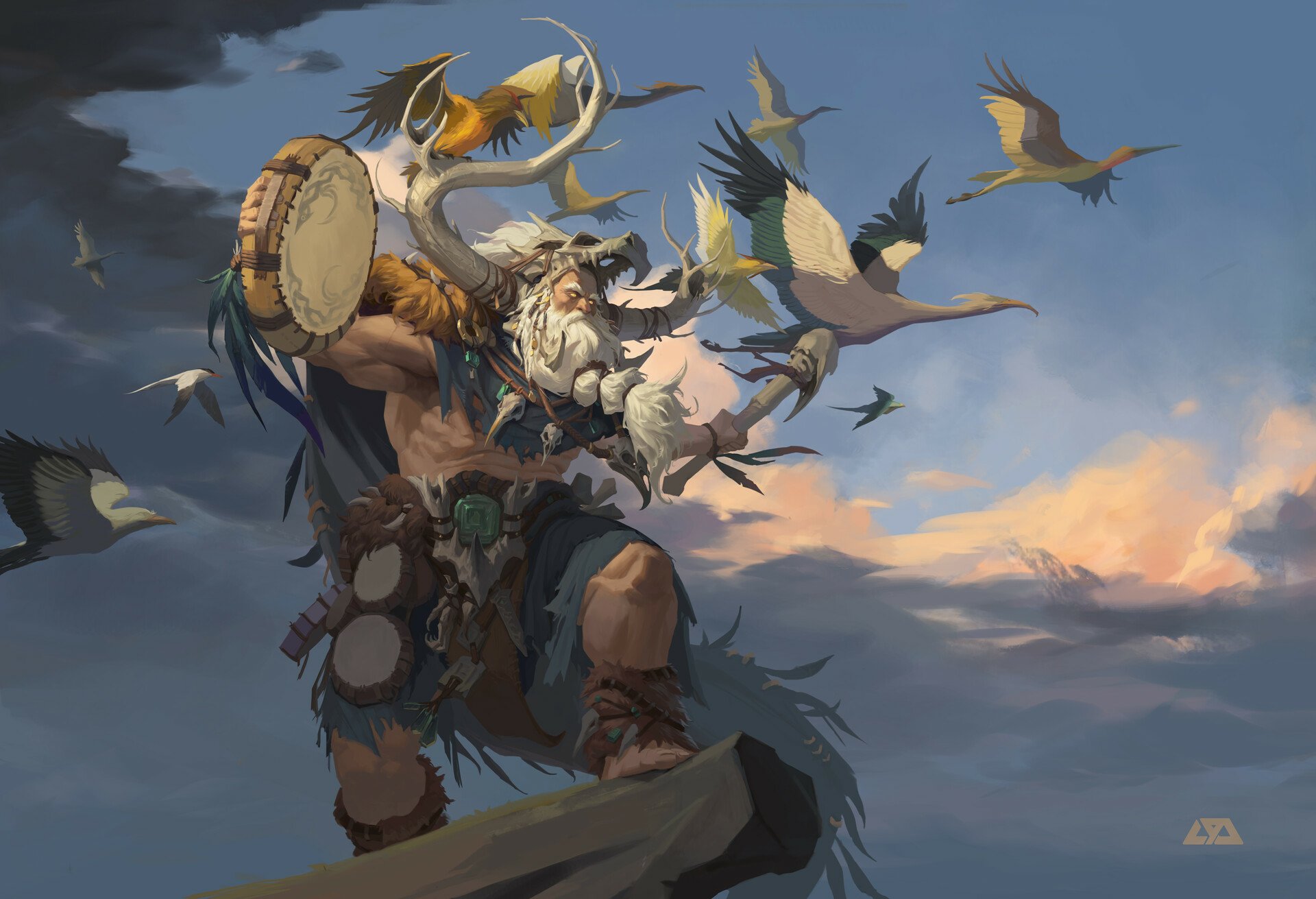 Download Fantasy Shaman HD Wallpaper by cheng2017