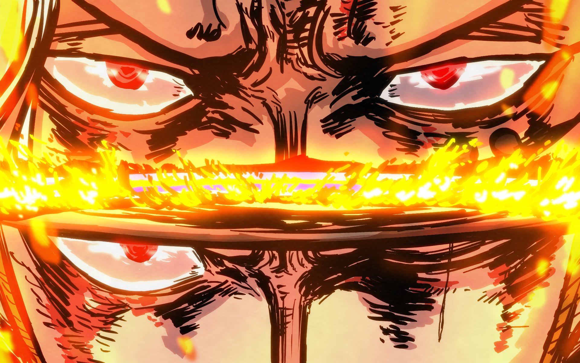 Fiery Clash: Roronoa Zoro & King United in One Piece HD Fury by Ishizuka