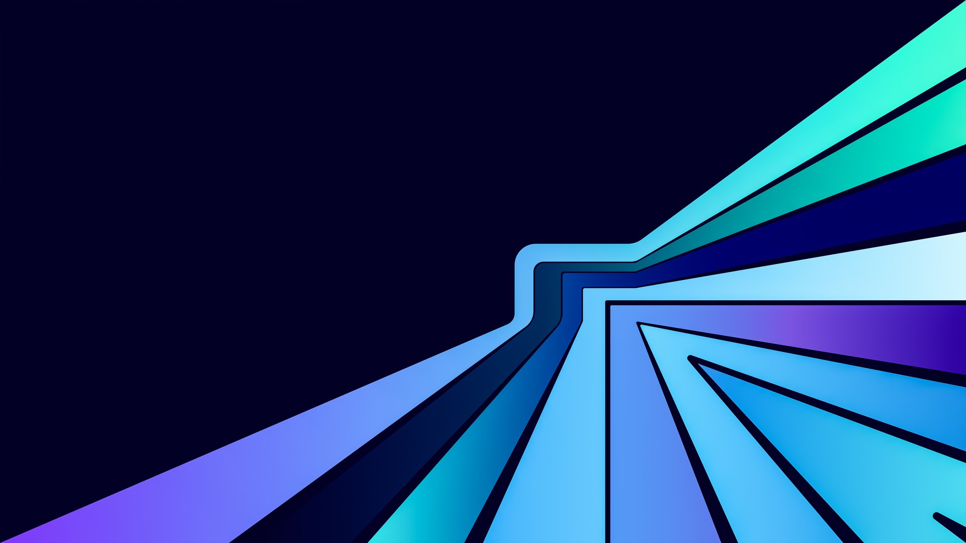 Neon Azure Path — Abstract Blue 4K Ultra HD Wallpaper