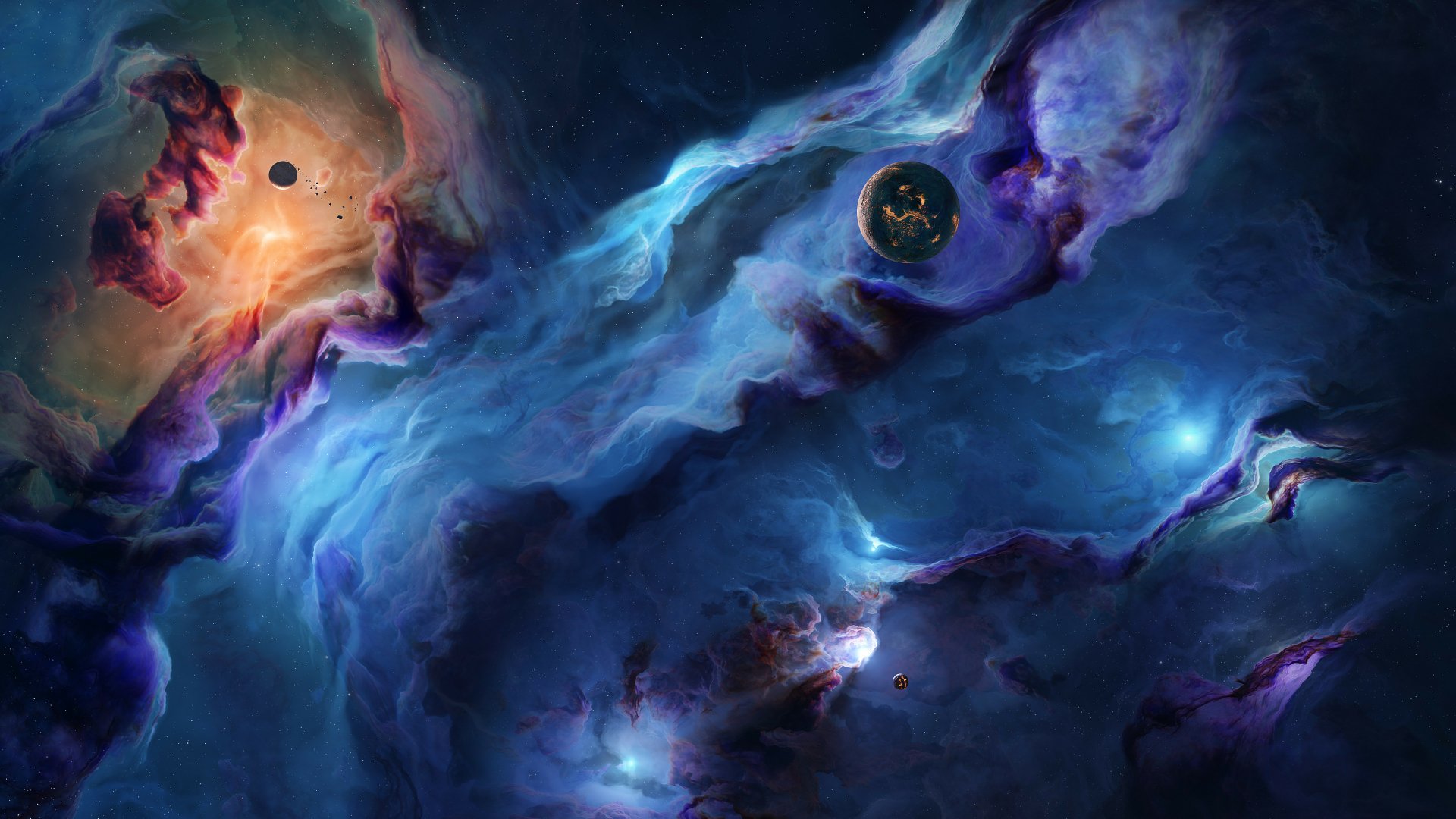 Moonbreaker Cosmic Voyage HD Wallpaper by Tim Barton