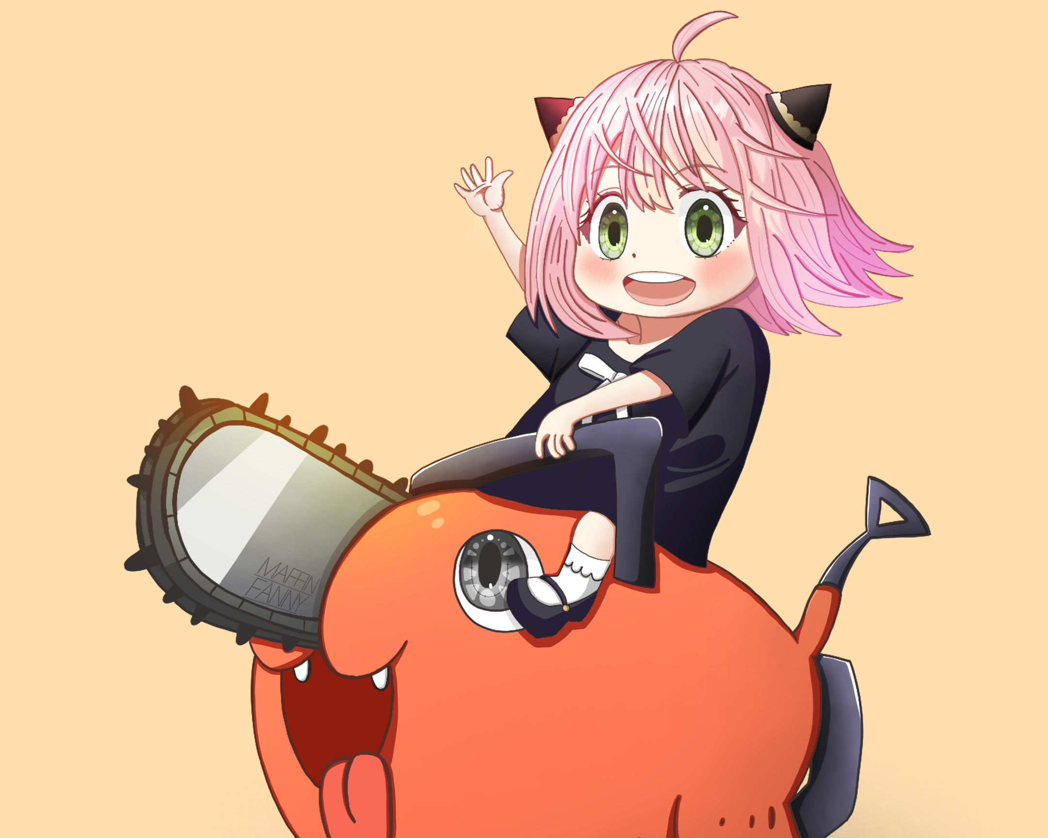 Download Anya Forger Pochita (Chainsaw Man) Anime Crossover HD ...