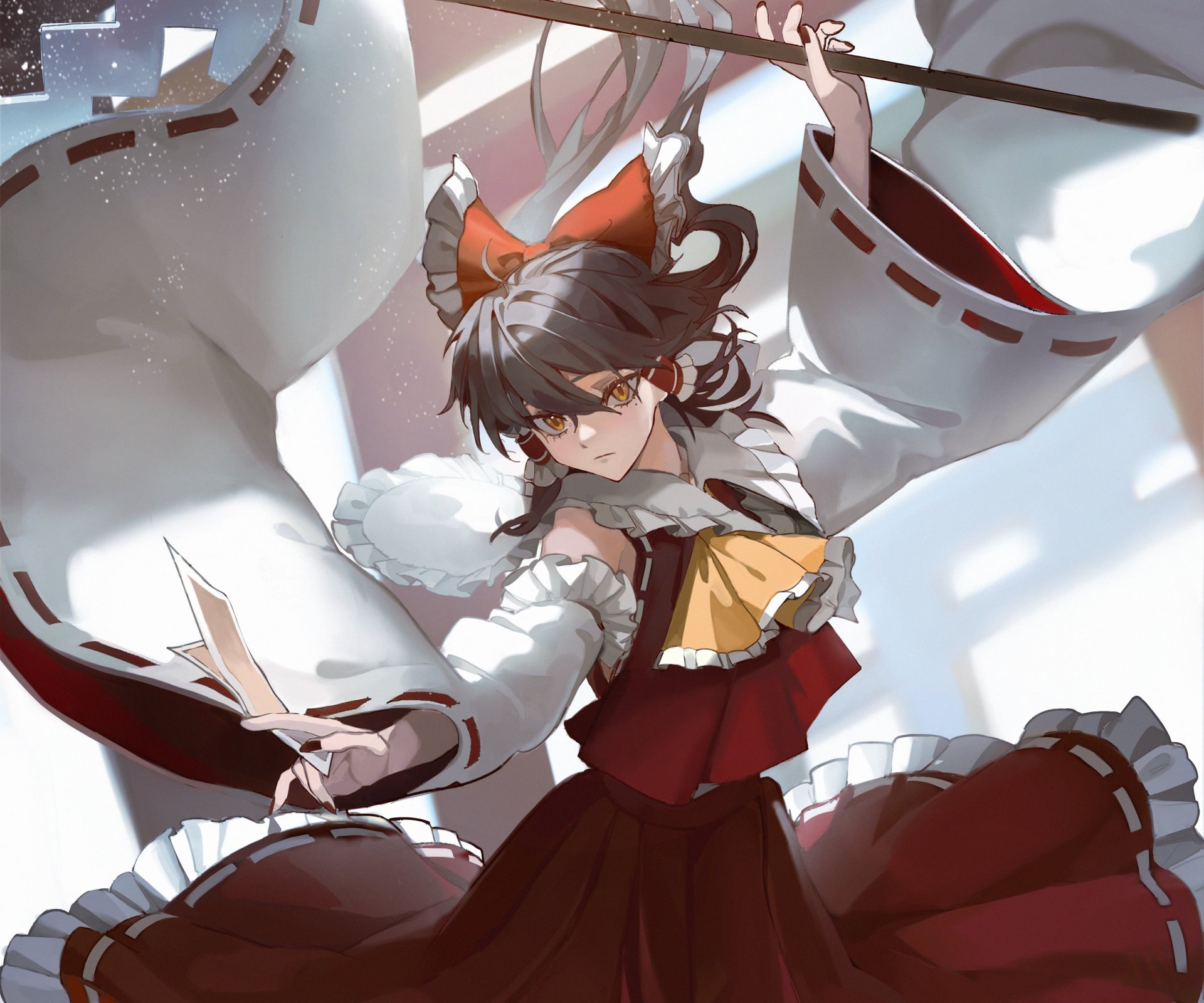 Download Reimu Hakurei Anime Touhou 4k Ultra HD Wallpaper by NE2OP
