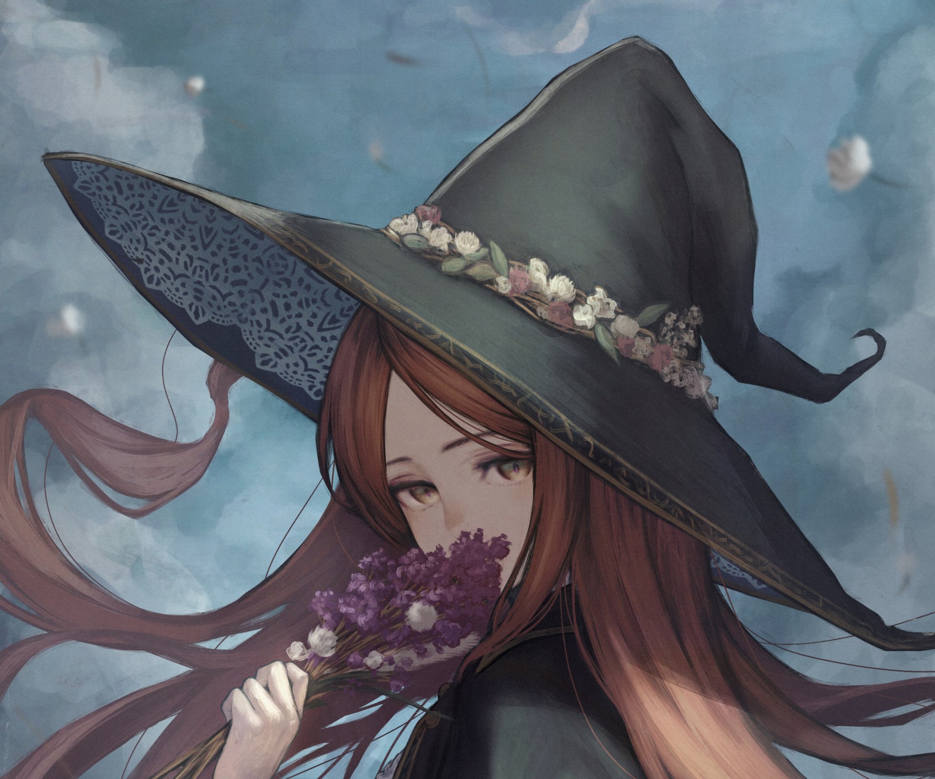 Enchanted Anime Witch HD Wallpaper