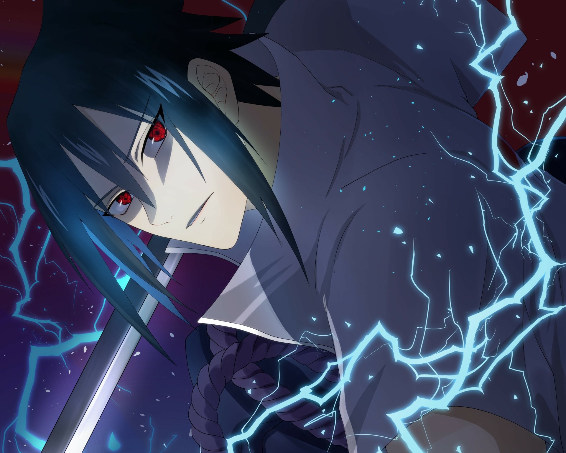Sasuke Uchiha 4K Ultra HD - Naruto Lightning Power Wallpaper by CMK（千）