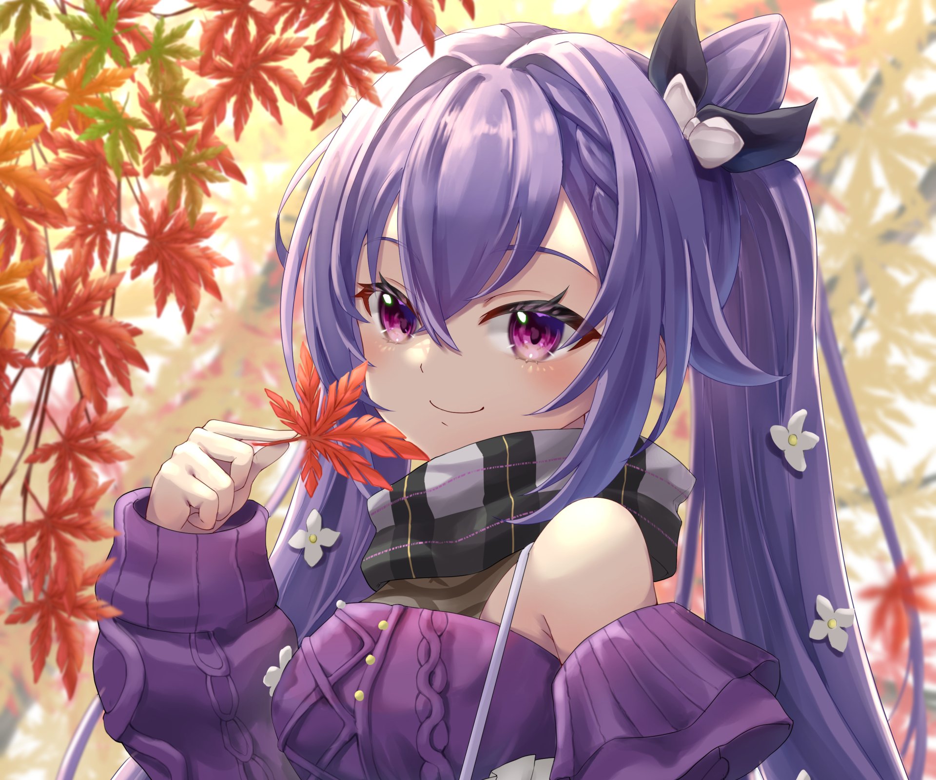 Keqing Autumn Breeze - HD Genshin Impact Wallpaper