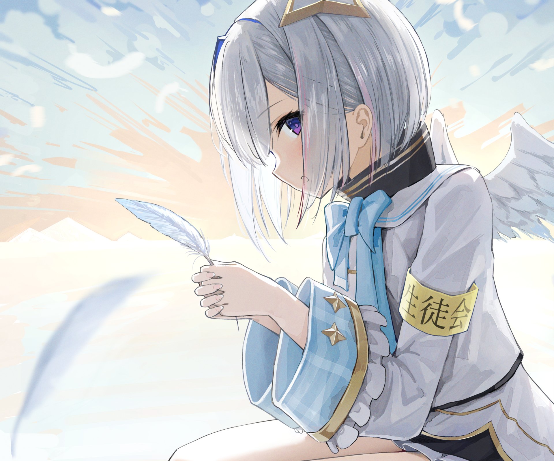 Download Angel Hololive Amane Kanata Anime Virtual Youtuber Anime Angel ...