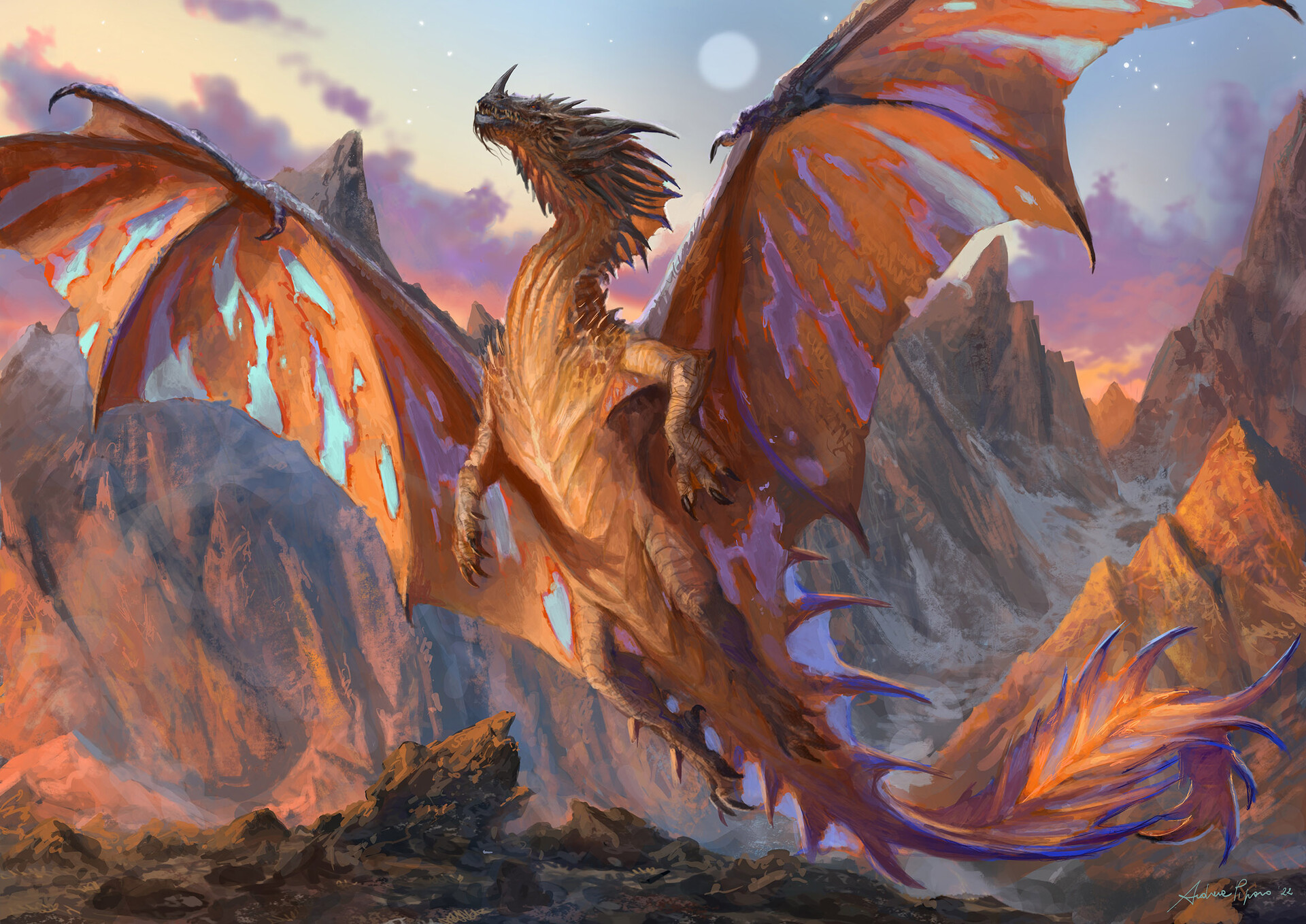 Download Fantasy Dragon HD Wallpaper by Andrea Piparo