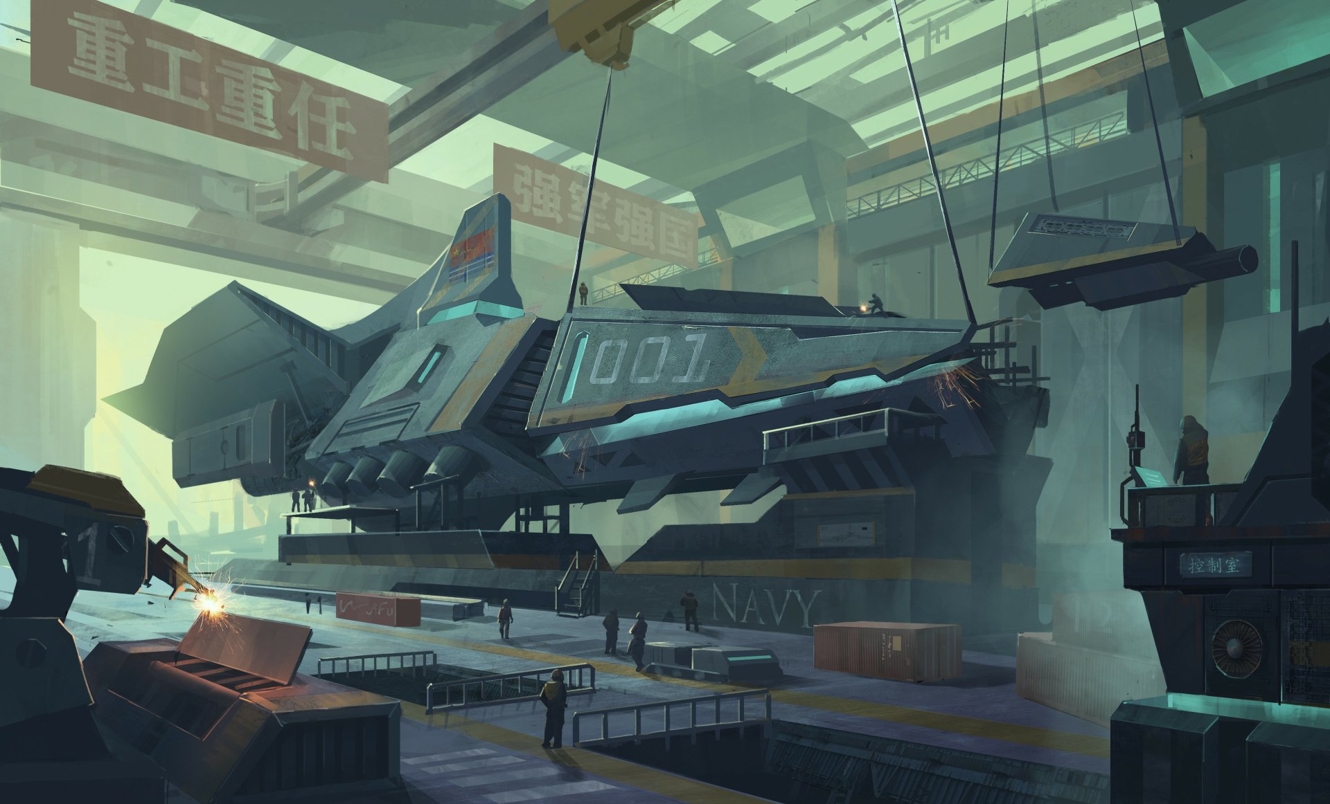 Download Sci Fi Spaceship 4k Ultra HD Wallpaper by wu enyu