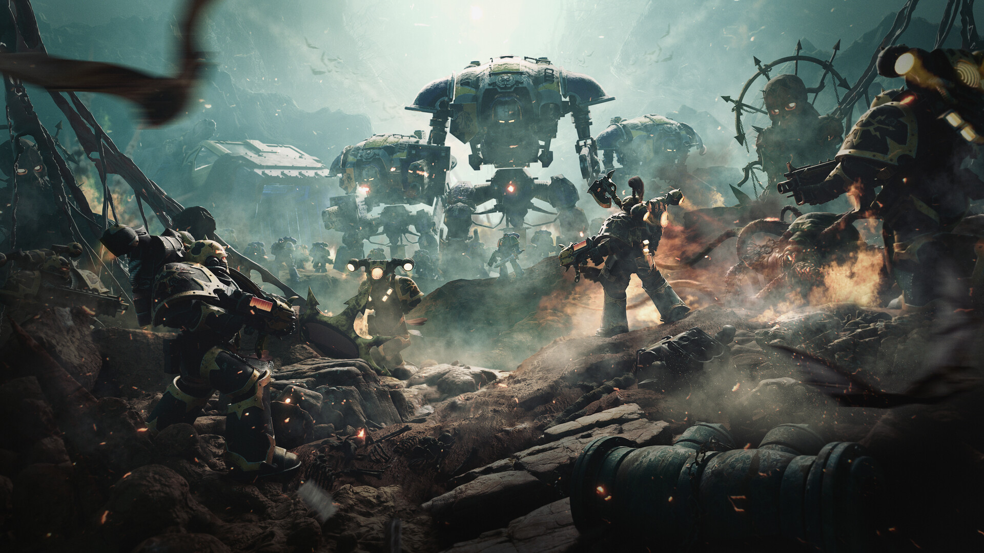 Warhammer 40K Epic Battle – HD Video Game Wallpaper