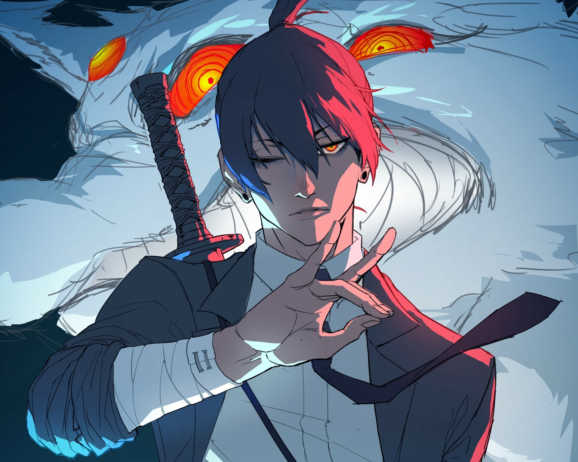 Download Aki Hayakawa Anime Chainsaw Man HD Wallpaper by KARASOBA