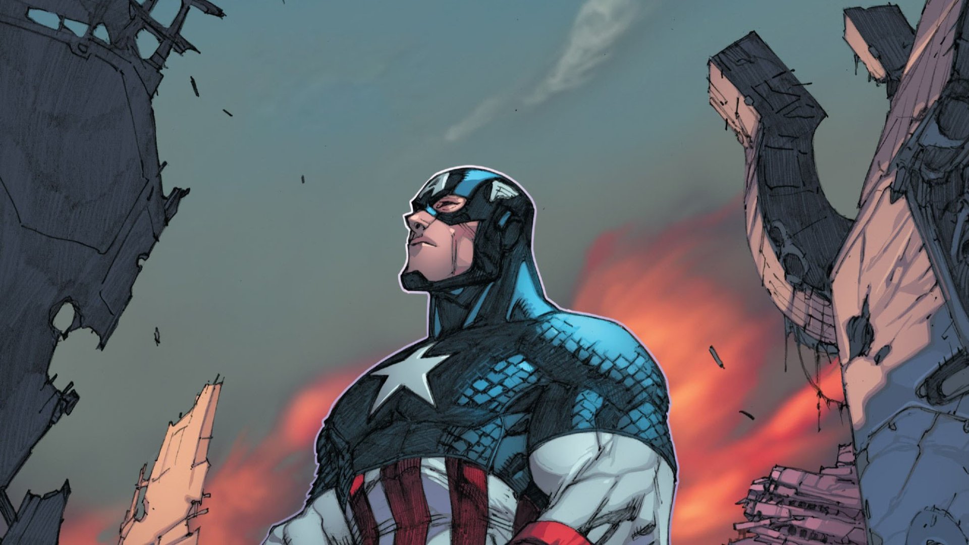 Download Steve Rogers Comic Captain America HD Wallpaper by Joe Madureira