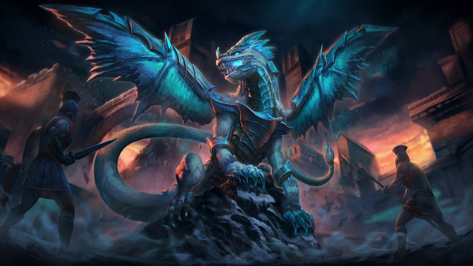 Epic Fantasy Dragon HD Wallpaper: Majesty in the Shadows