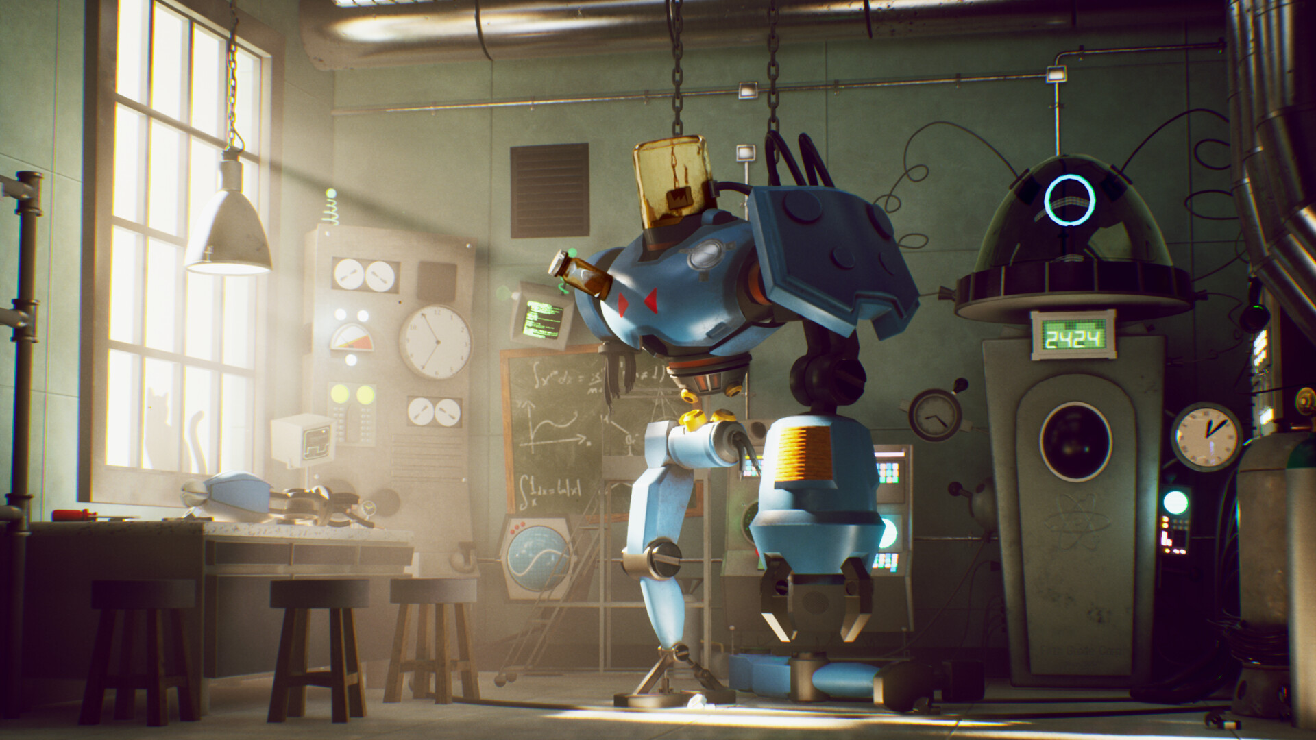 Download Sci Fi Robot HD Wallpaper by Vitor Martins