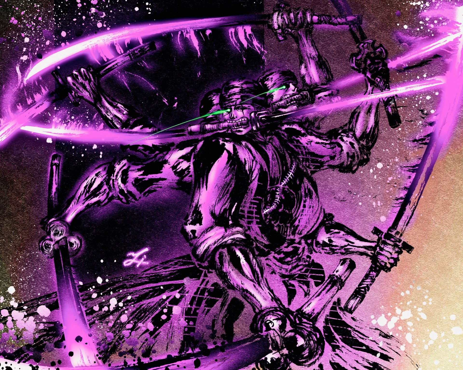 Roronoa Zoro HD Wallpaper - Epic One Piece Anime Action by Yuchan