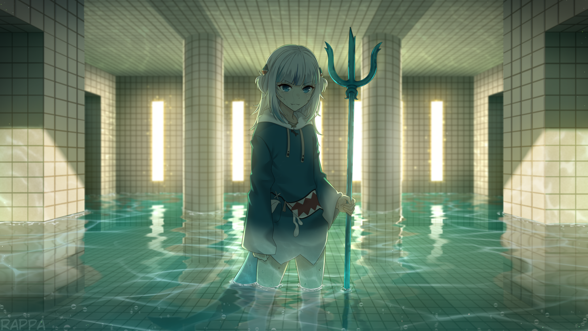 Download Hololive Gawr Gura Anime Virtual Youtuber HD Wallpaper