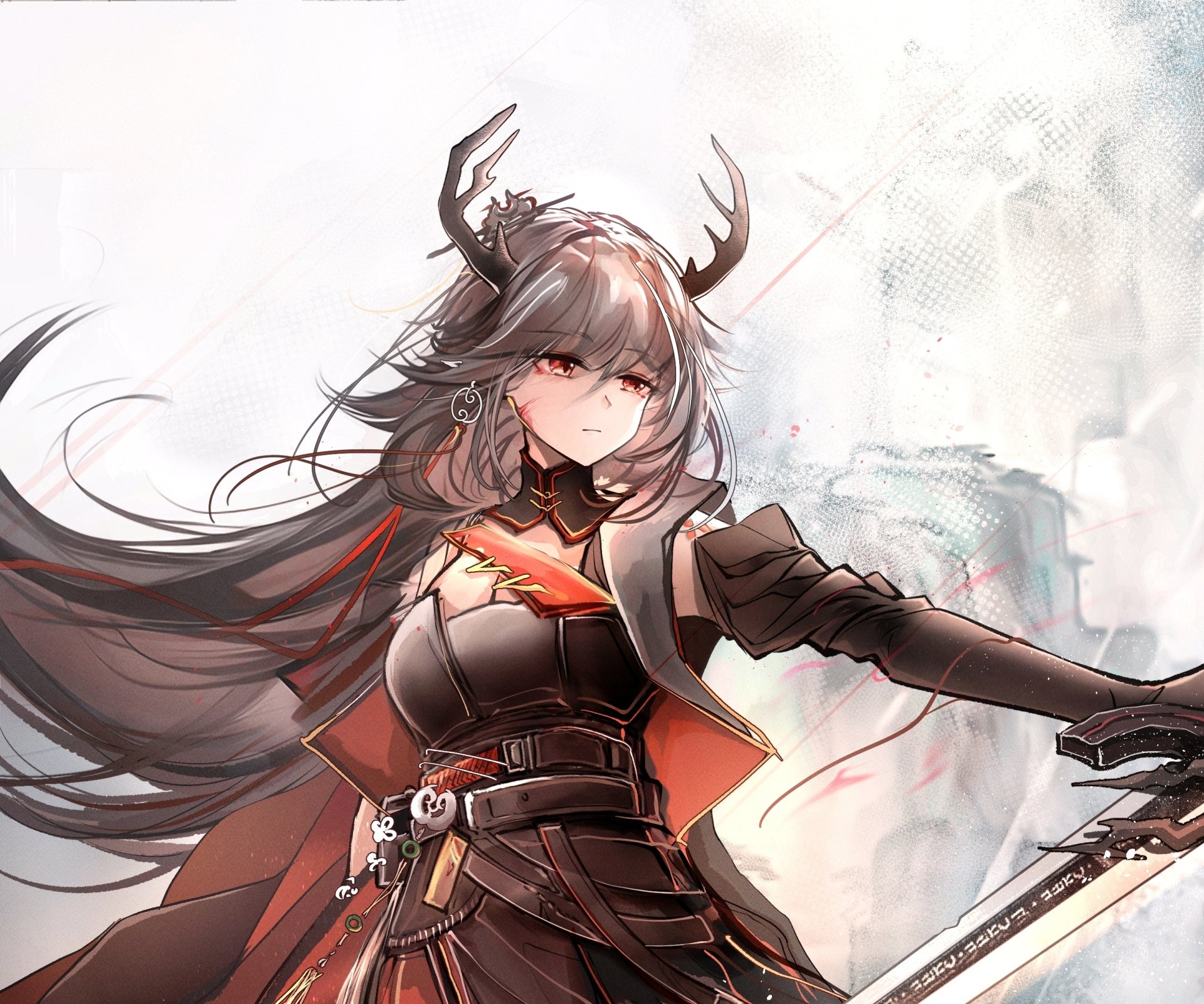 Download Qiu Bai Video Game Arknights HD Wallpaper by JDHLfire