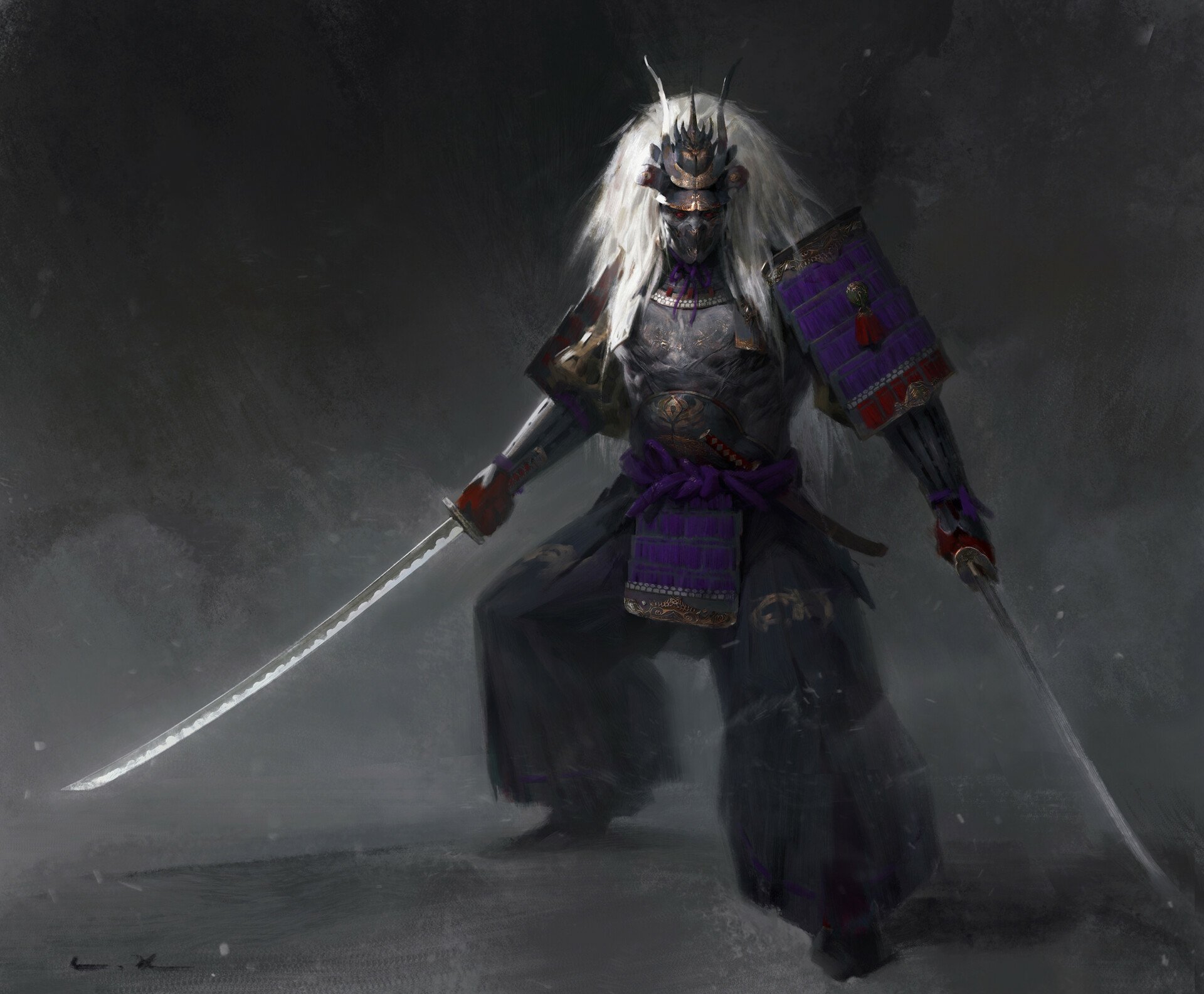 Download Fantasy Samurai HD Wallpaper by Liu Xiao