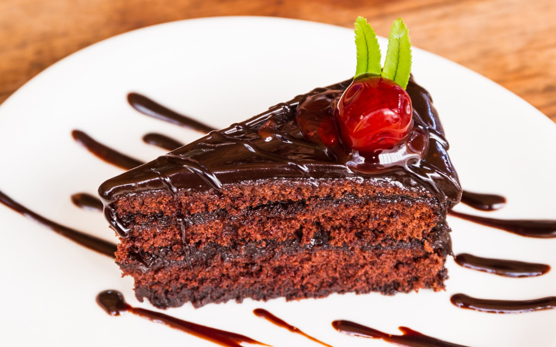 Decadent Chocolate Cake Delight – HD Dessert Wallpaper