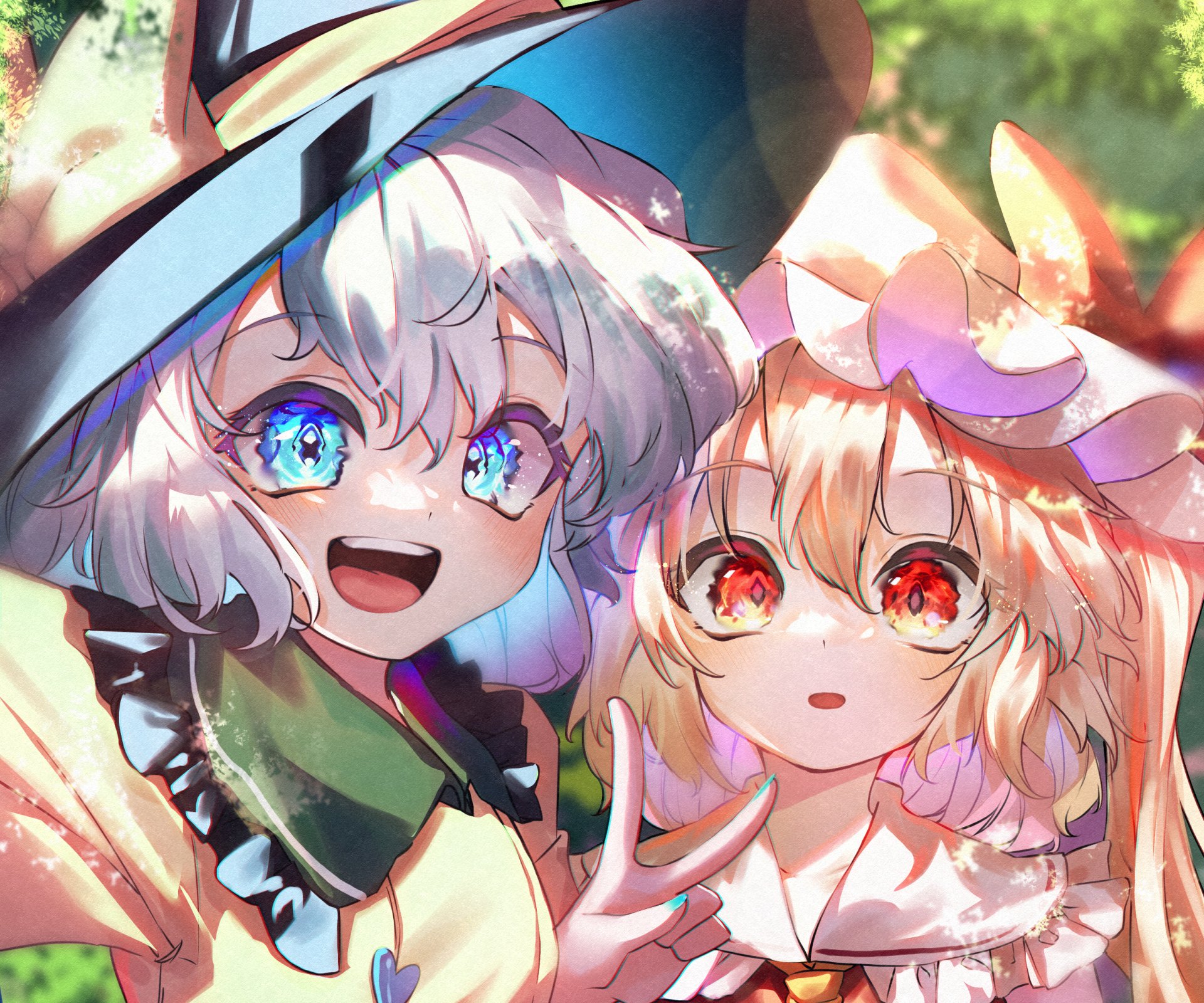 Touhou HD Wallpaper: Koishi Komeiji & Flandre Scarlet Radiance by calpis126