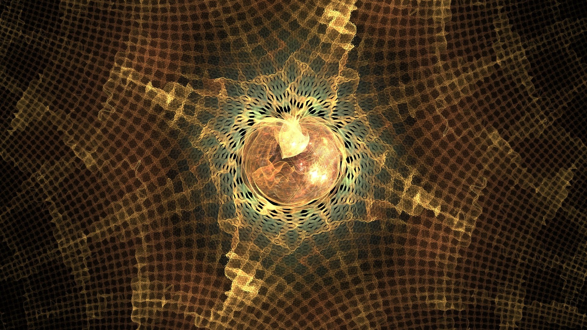 Golden Nexus - 4K Ultra HD Abstract Wallpaper