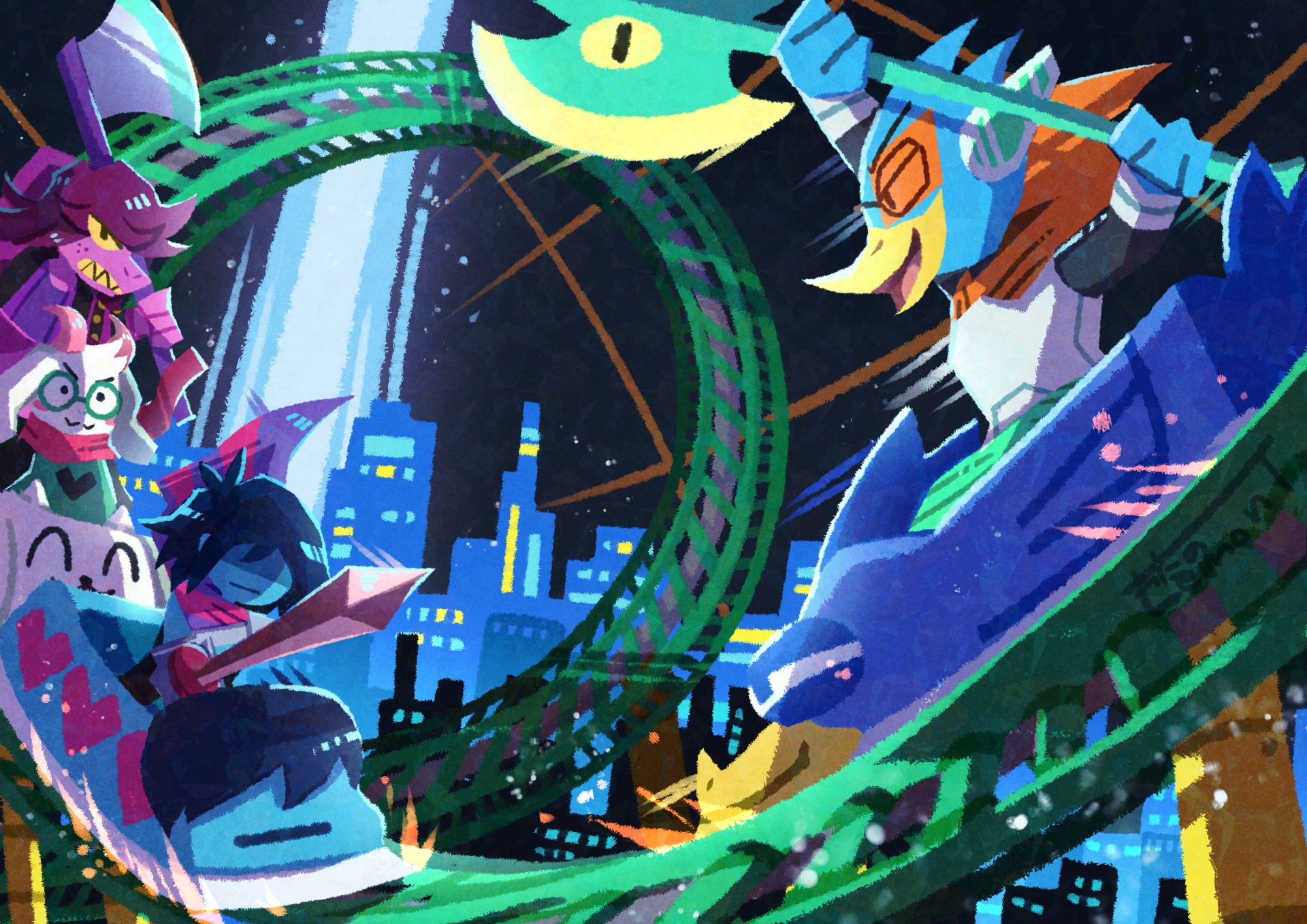 Deltarune Heroes Unite: 4K Ultra HD Epic Adventure Wallpaper by 綿野レモンT