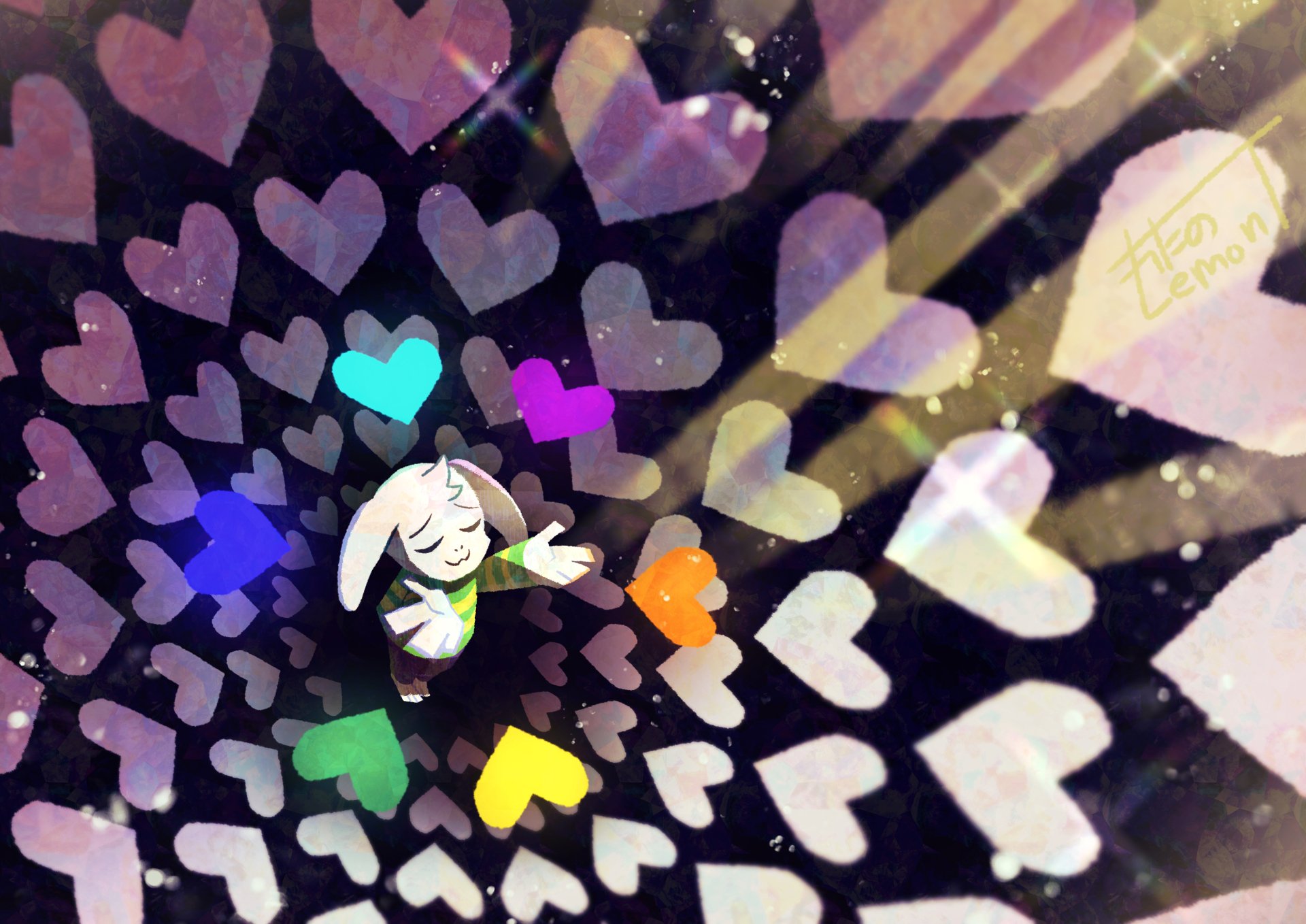 Asriel's Heartful Journey — 4K Ultra HD Undertale Wallpaper by 綿野レモンT